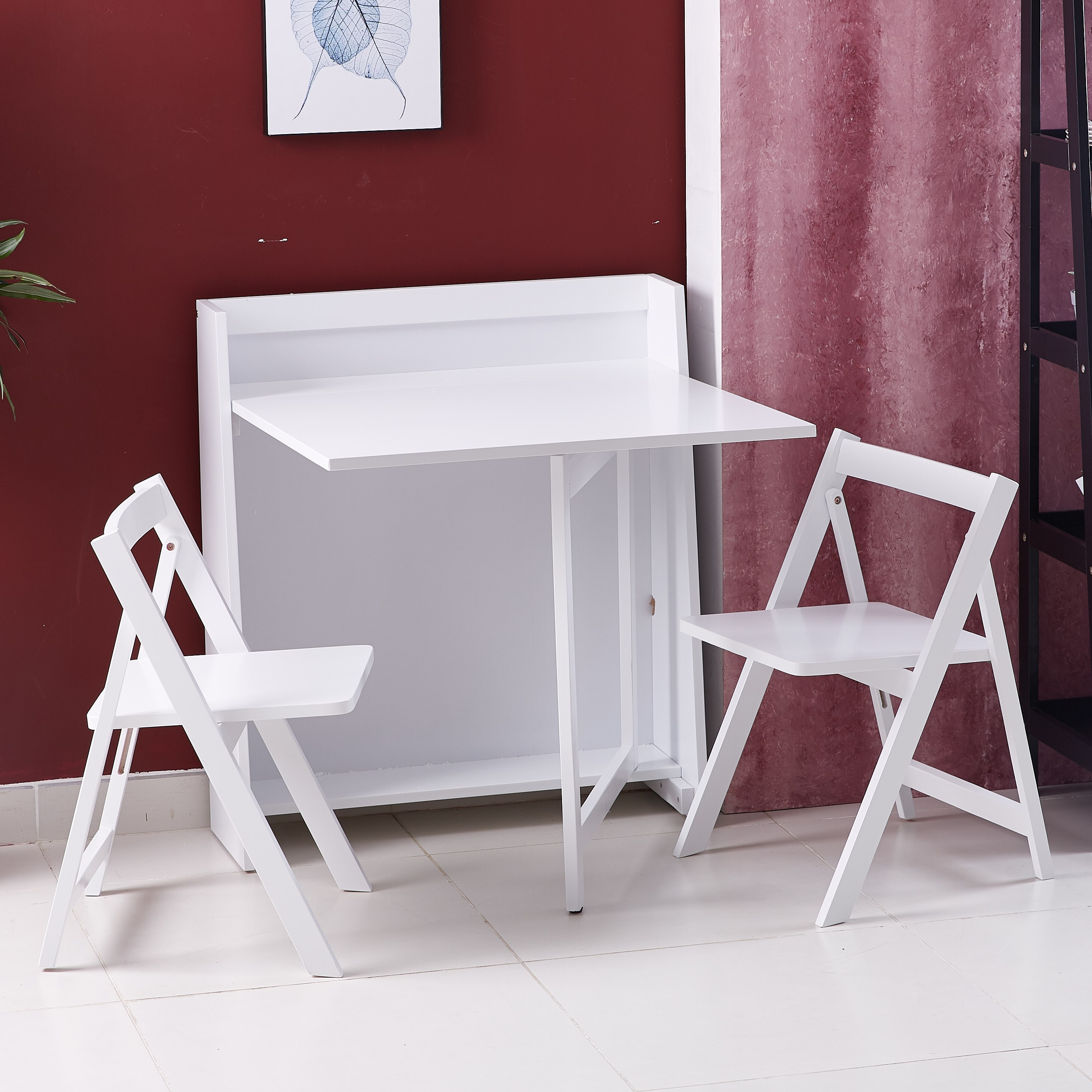 Buy Vatin 2-Seater Foldable Wall Mounted Dining Set Online in Qatar ...