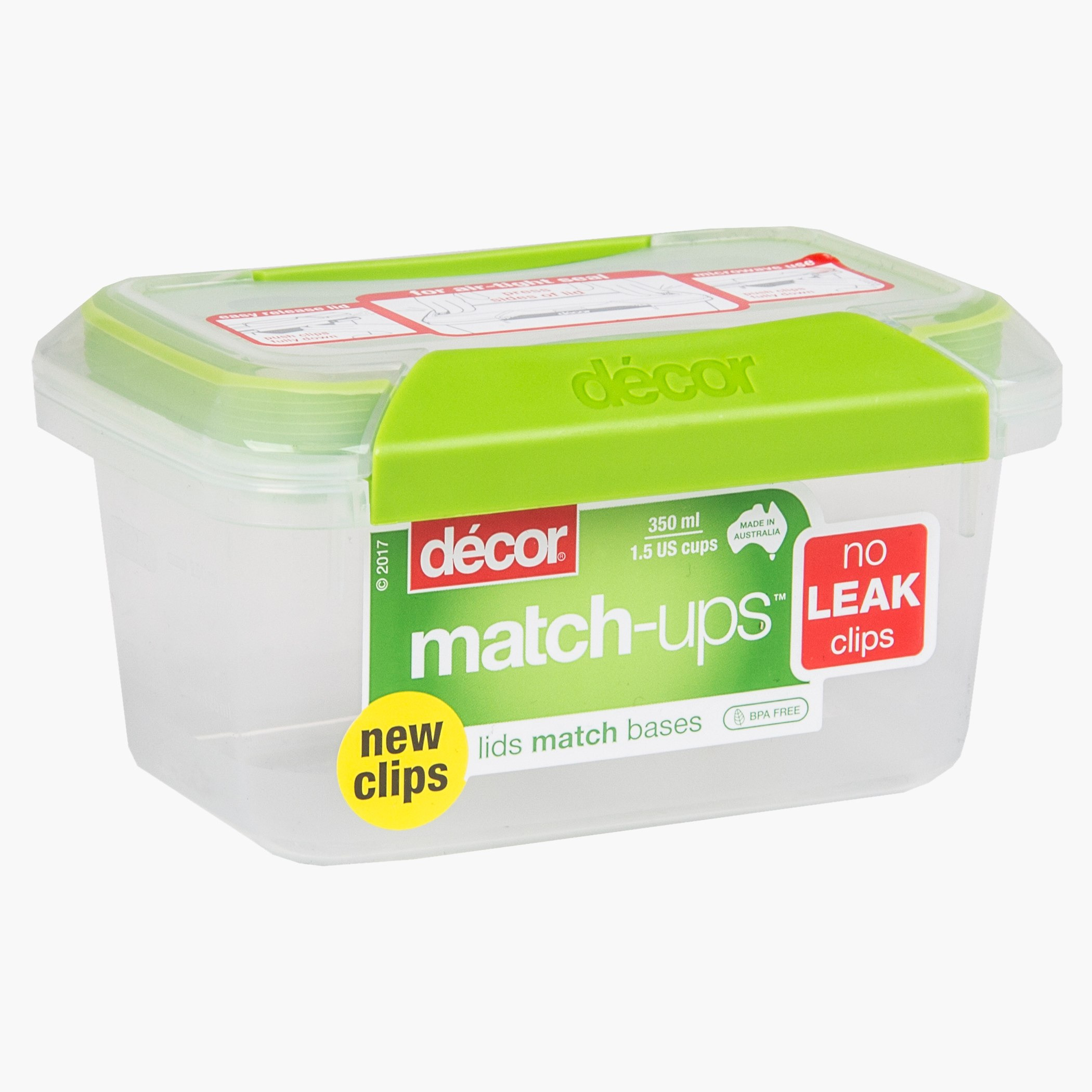 Buy Decor Match-ups Clips Oblong Food Storage Container - 350 ml Online ...