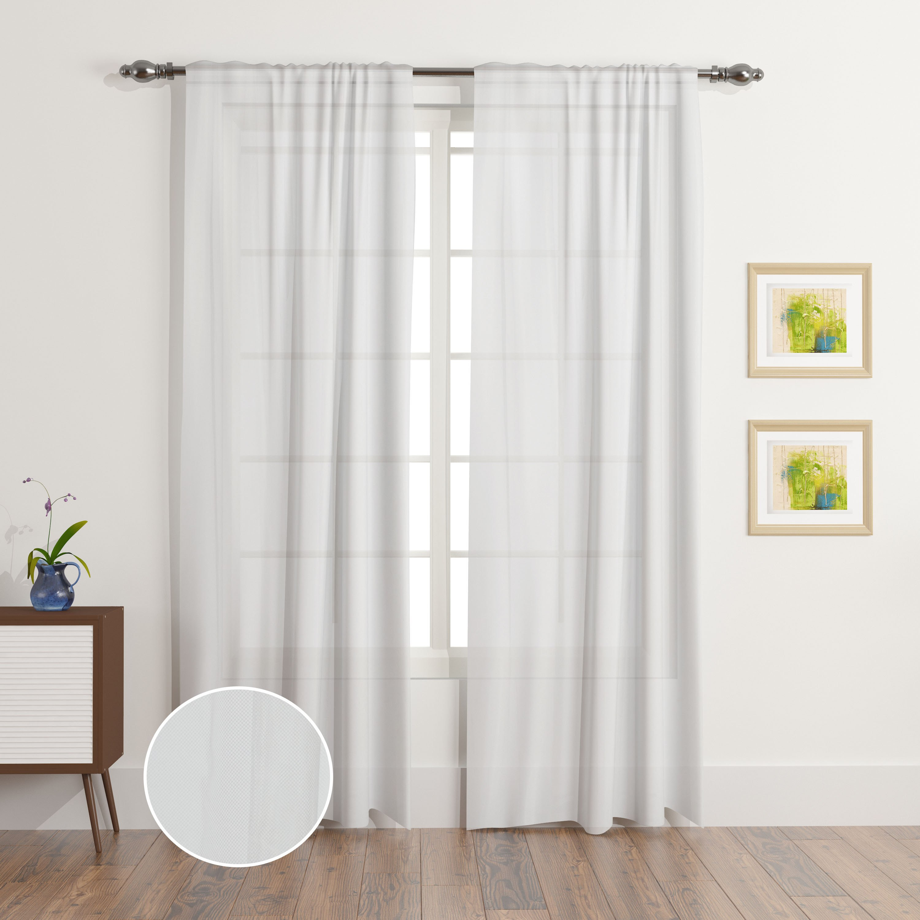 Buy Nile Sheer Curtain Pair - 280x300 cm Online in KSA | Homebox