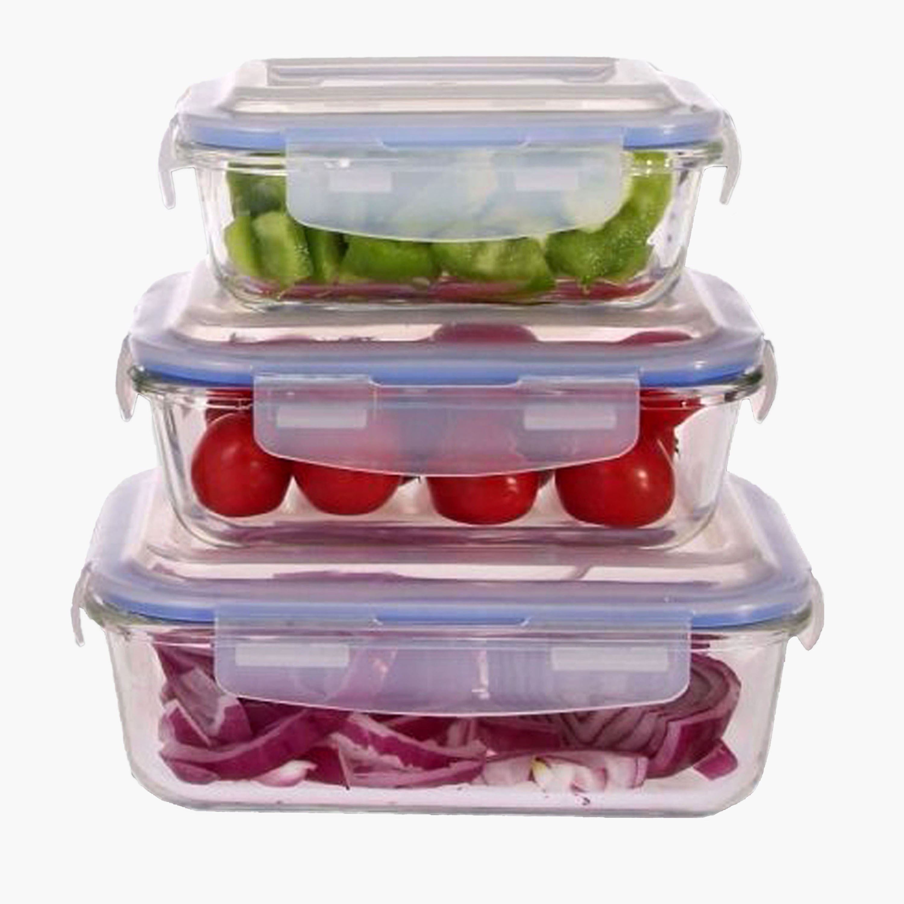 Buy Amity 3-Piece Glass Storage Container Set Online in UAE | Homebox