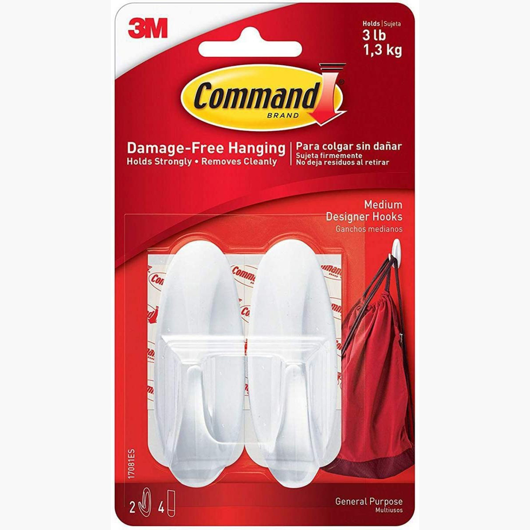 Buy 3M Medium Designer Hooks - Set of 2 Online in UAE | Homebox