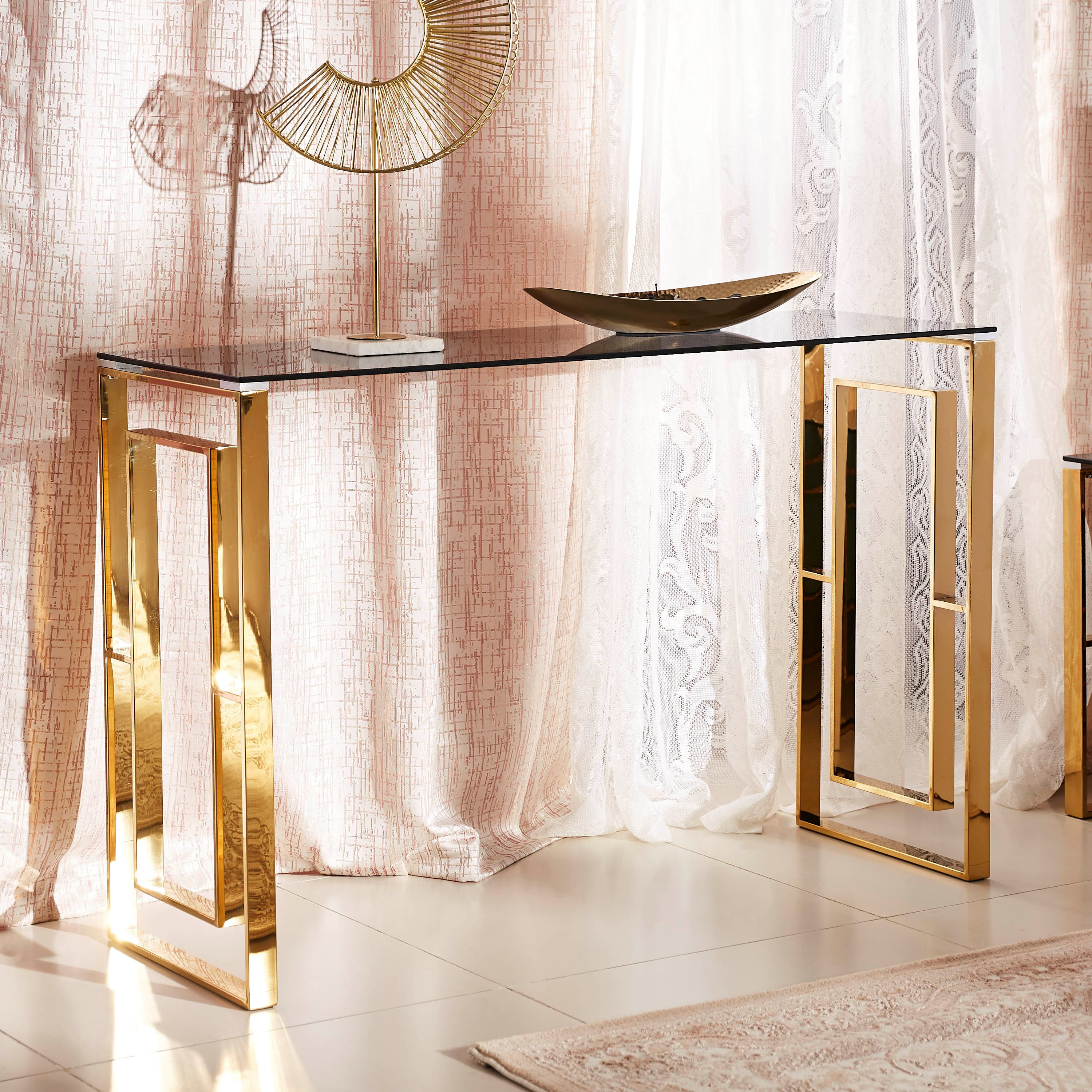 Buy Logan Console Table with Glass Top Online in UAE | Homebox
