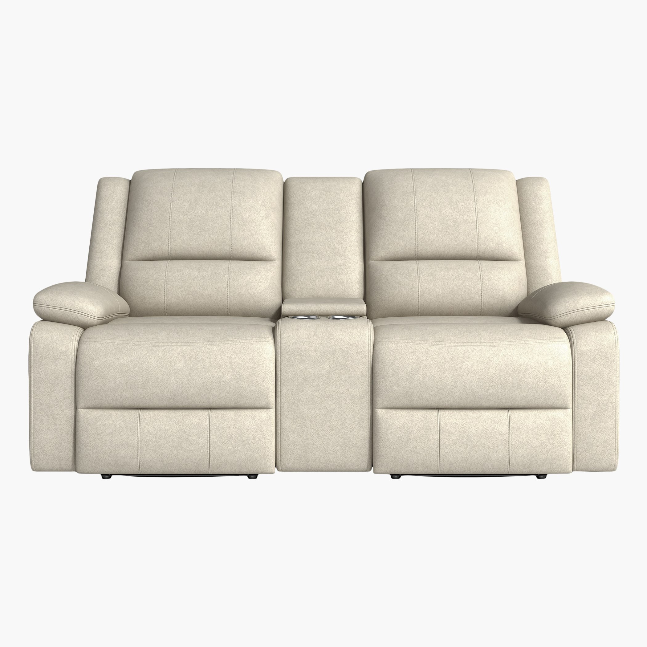 Buy Lancer 2-Seater Leather-Look Fabric Recliner Sofa Online in Qatar ...