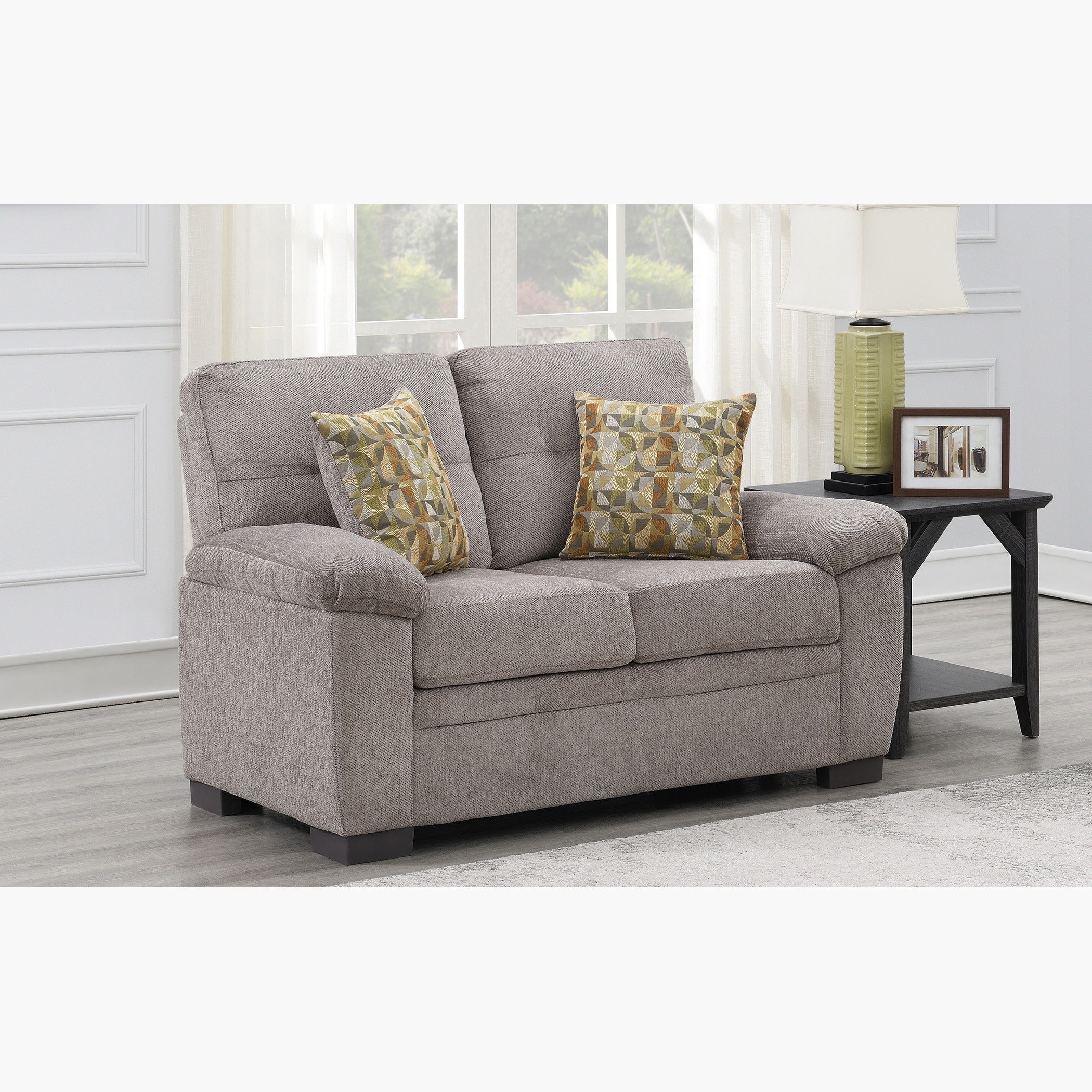Buy Acropolis 2 -Seater Fabric Sofa with 2 Cushions Online in KSA | Homebox