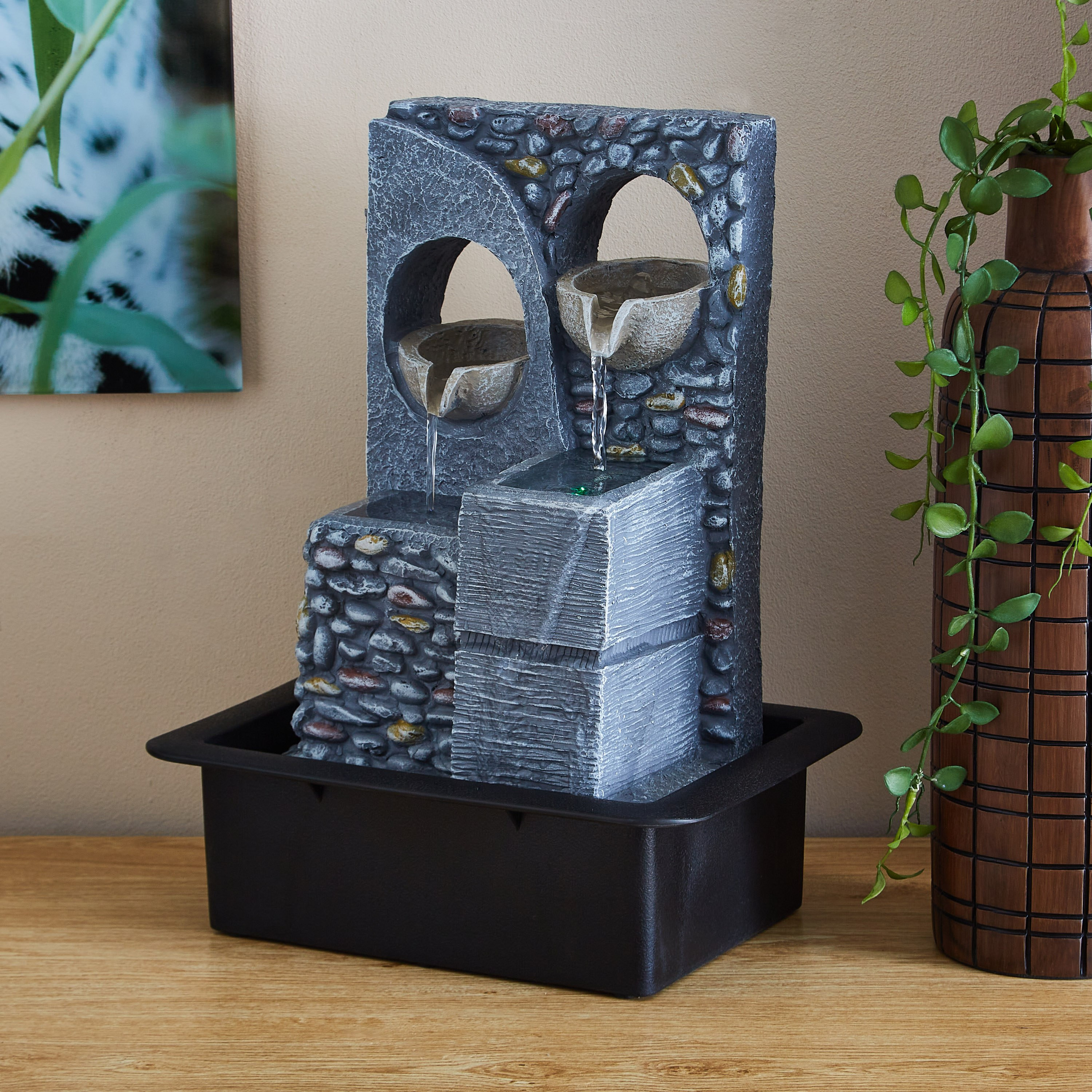 Buy Galaxy Geomantic Fountain - 30x22x39 cm Online in KSA | Homebox