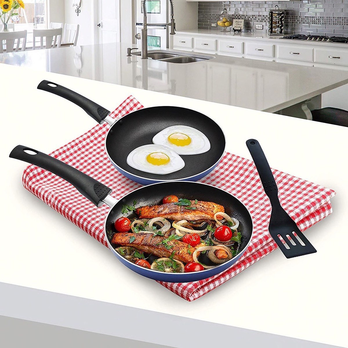 Buy Fiona 3-Piece Non-Stick Induction Base Fry Pan Set Online in UAE ...