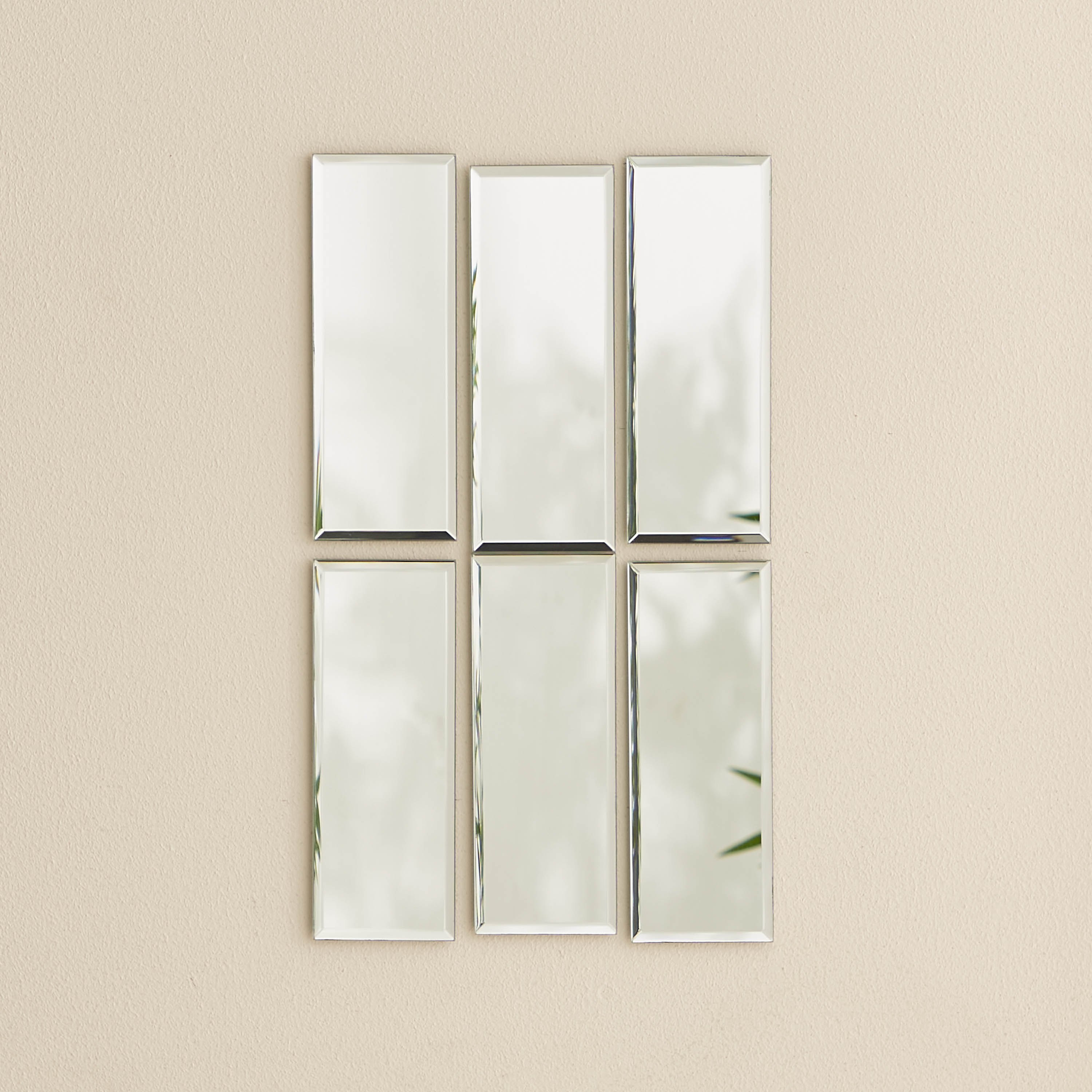 Buy Chiara 6-Piece Rectangular Mirror Tile Set - 20x1x8 cm Online in ...