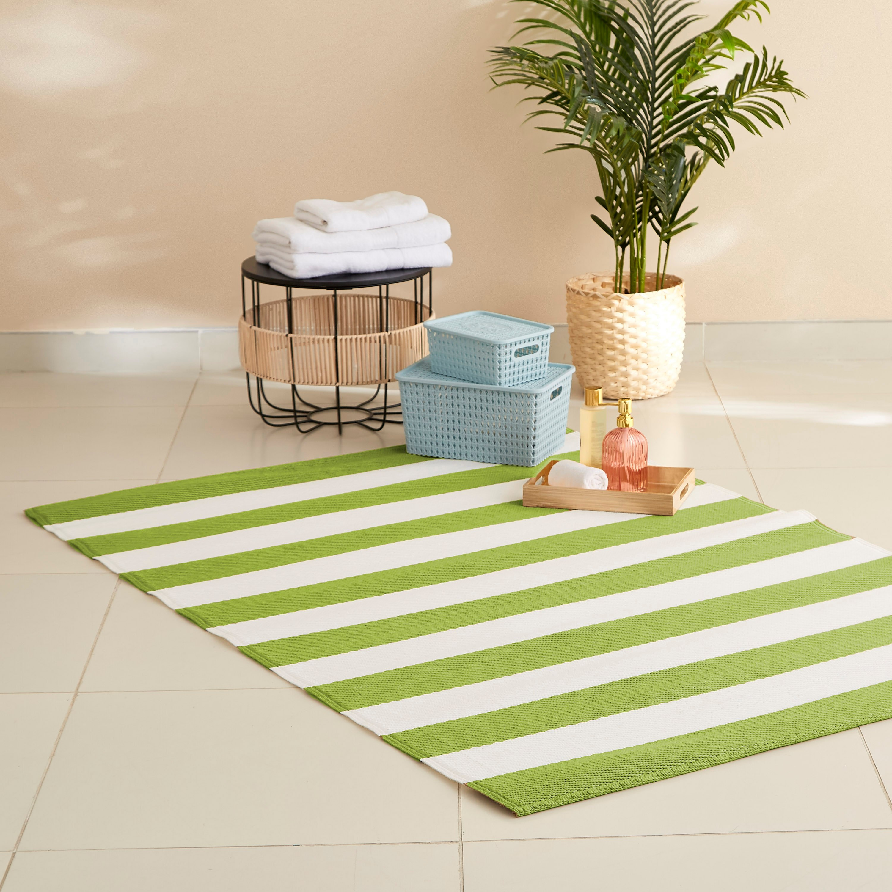 Buy Arlo Broad Striped Outdoor Indoor Mat - 120x180 cm Online in UAE ...