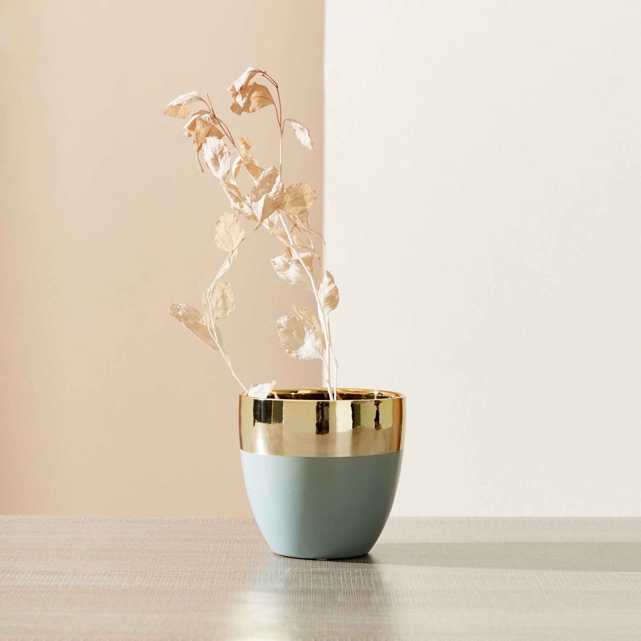 Buy Arya Ceramic Dual Tone Small Conical Vase - 13x13x12.5 cm Online in ...