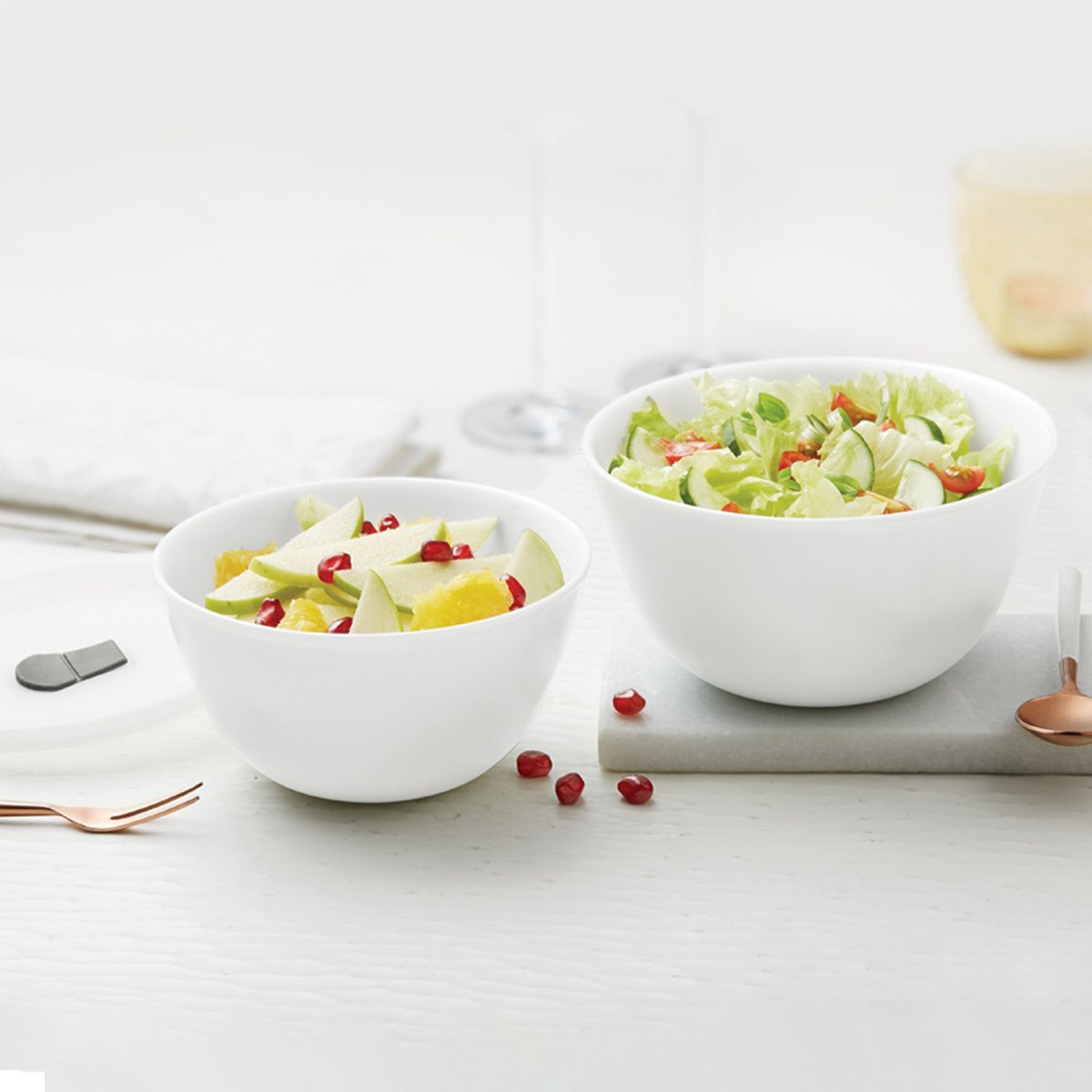 Buy Fiona 2-Piece Opalware Mixing Bowl with Lid Online in UAE | Homebox