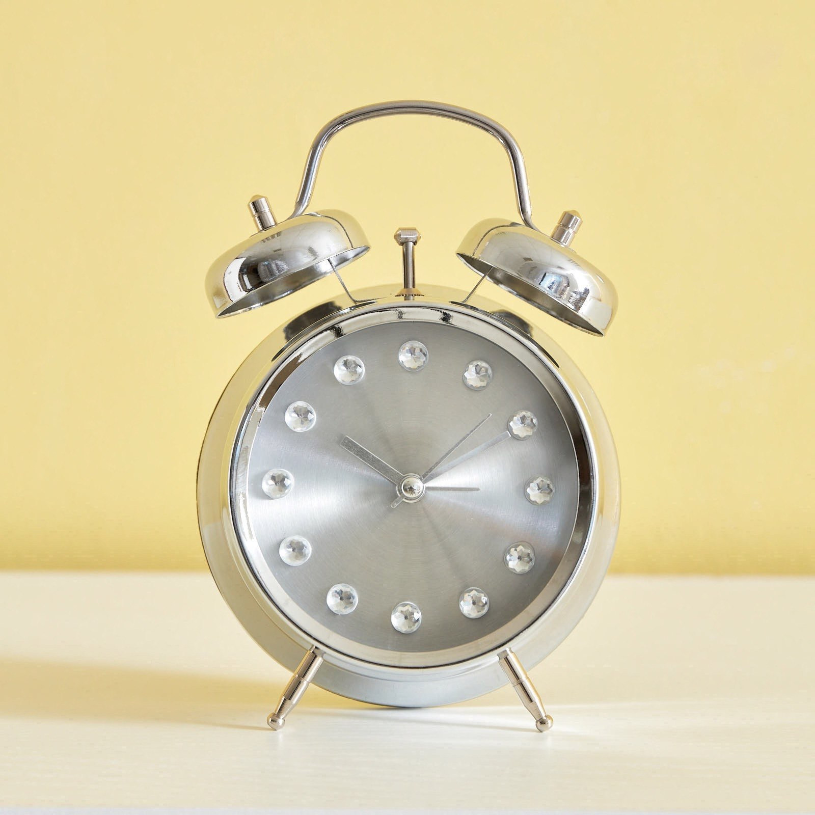 Buy Emma Metal Twin Bell Alarm Clock with Acrylic Diamond - 11.8x5.7x17 ...