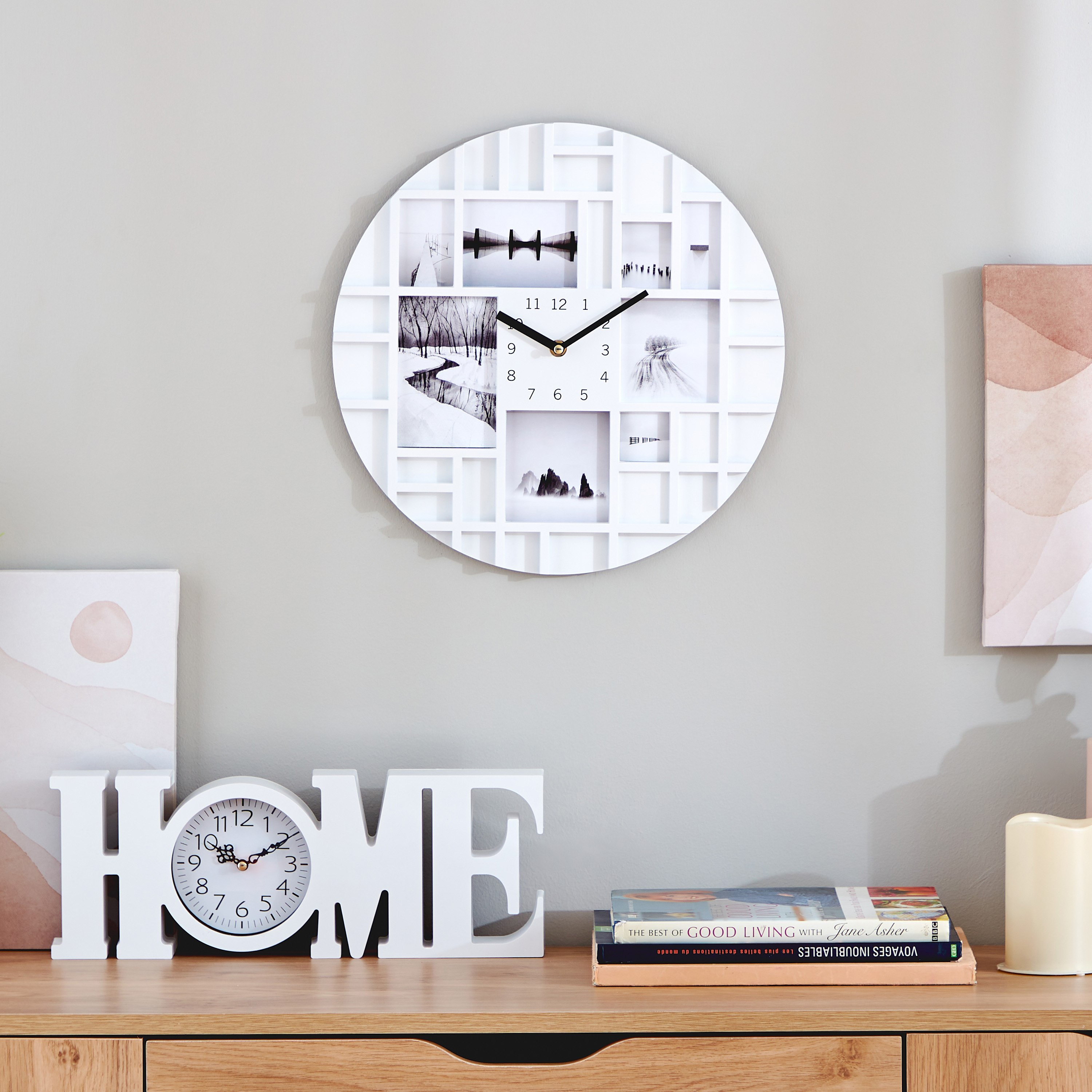 Buy Harvey Collage Frame Wall Clock - 35 cm Online in KSA | Homebox