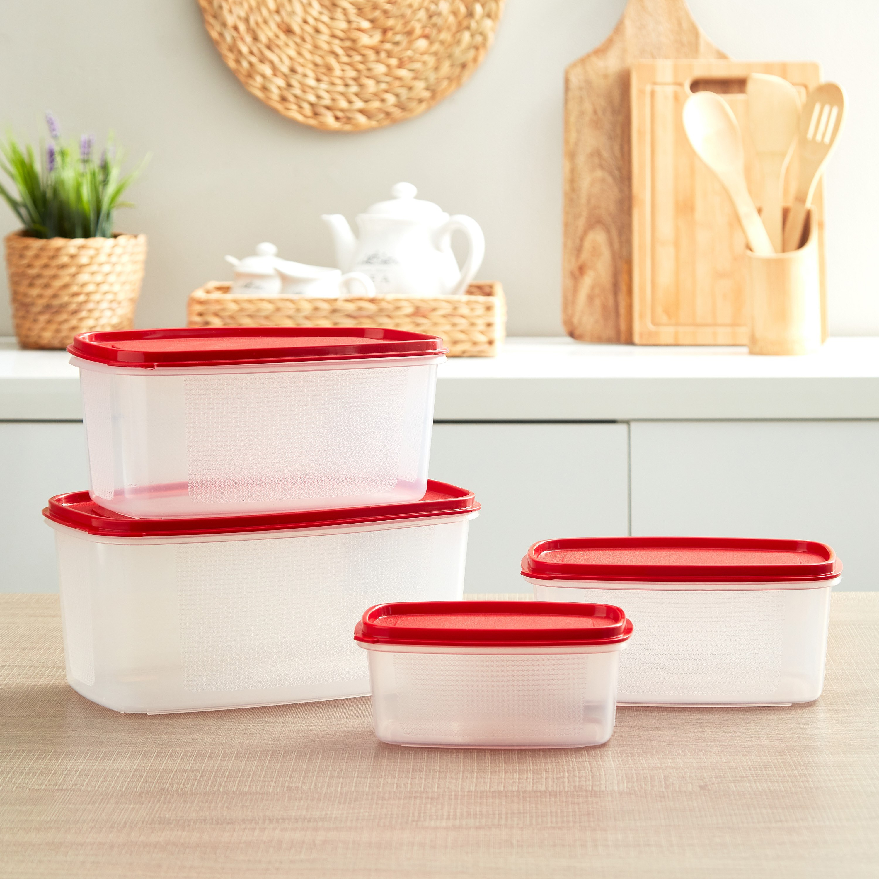 Buy Cosmoplast Food Container with Lid - Set of 4 Online in UAE | Homebox