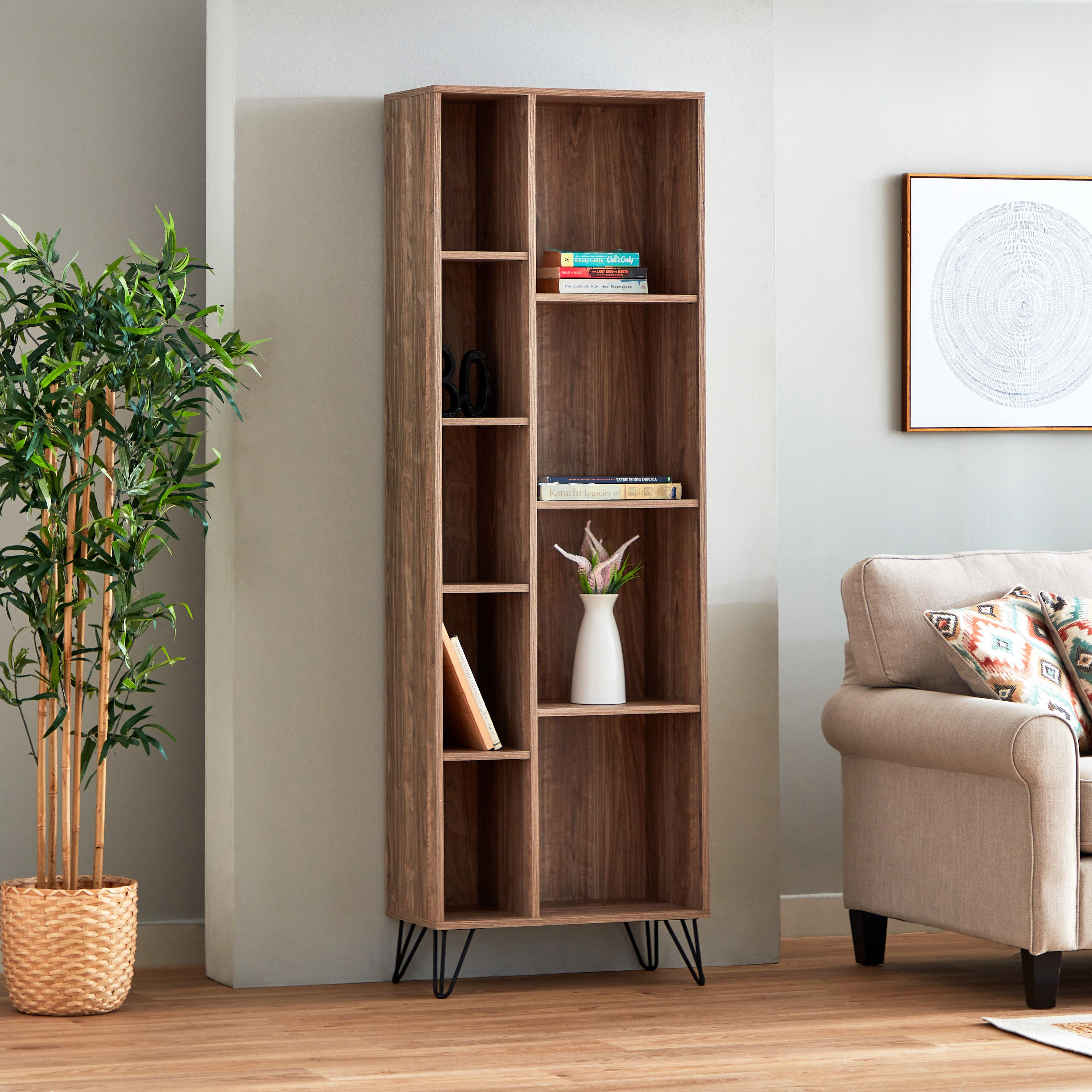 Buy Miro Display Bookcase with 7 Shelves Online in Bahrain | Homebox