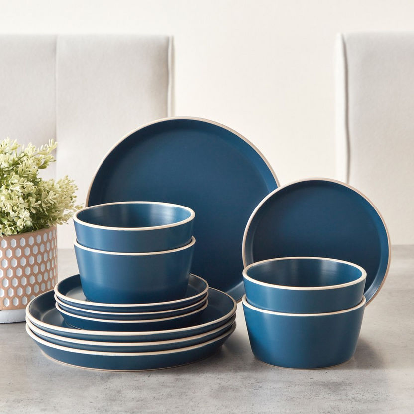 Buy Sapphire Symphony 12 Piece Stoneware Dinner Set Online In Ksa Homebox