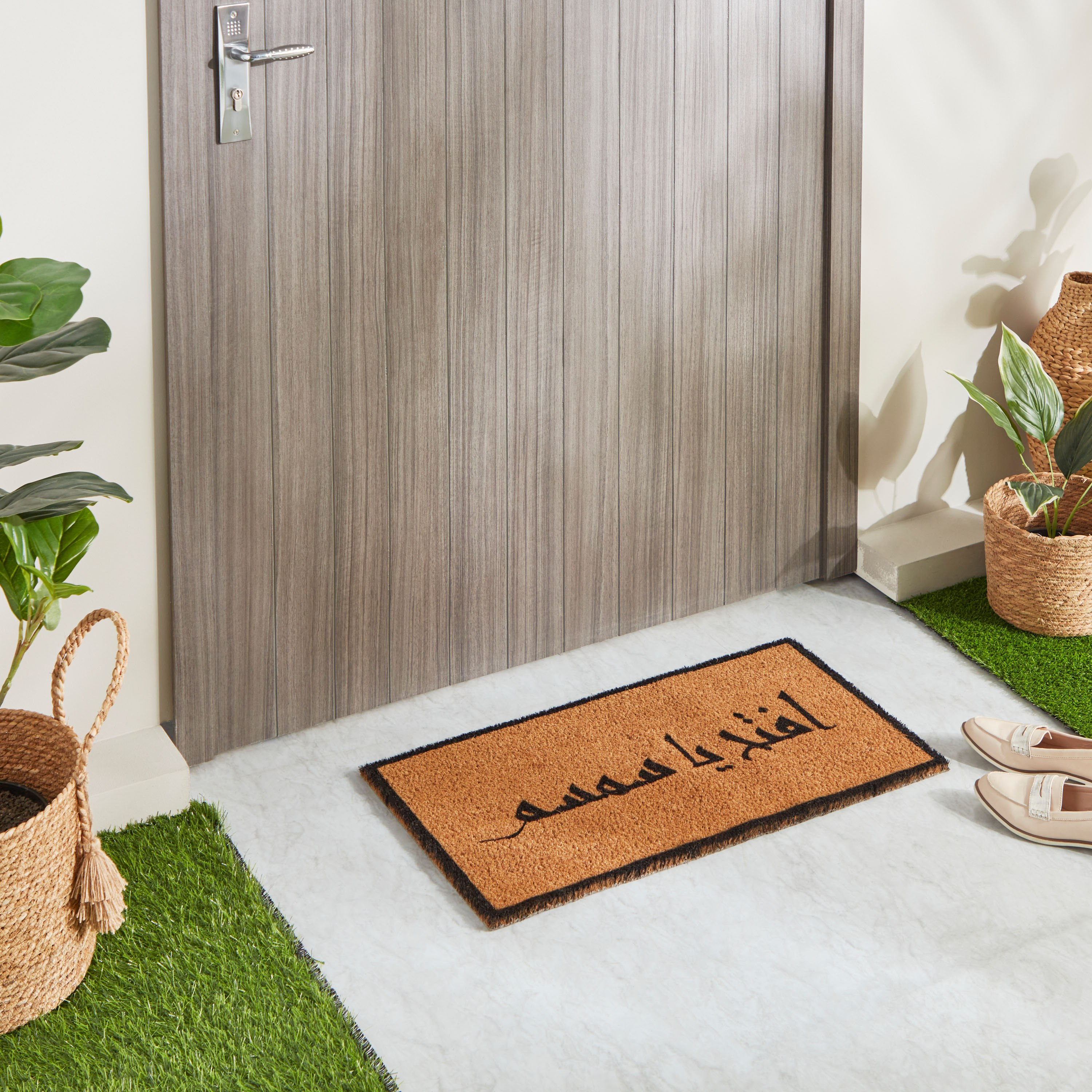 Buy Open the Door Arabic Printed Coir Doormat with Latex Back - 40x75 ...
