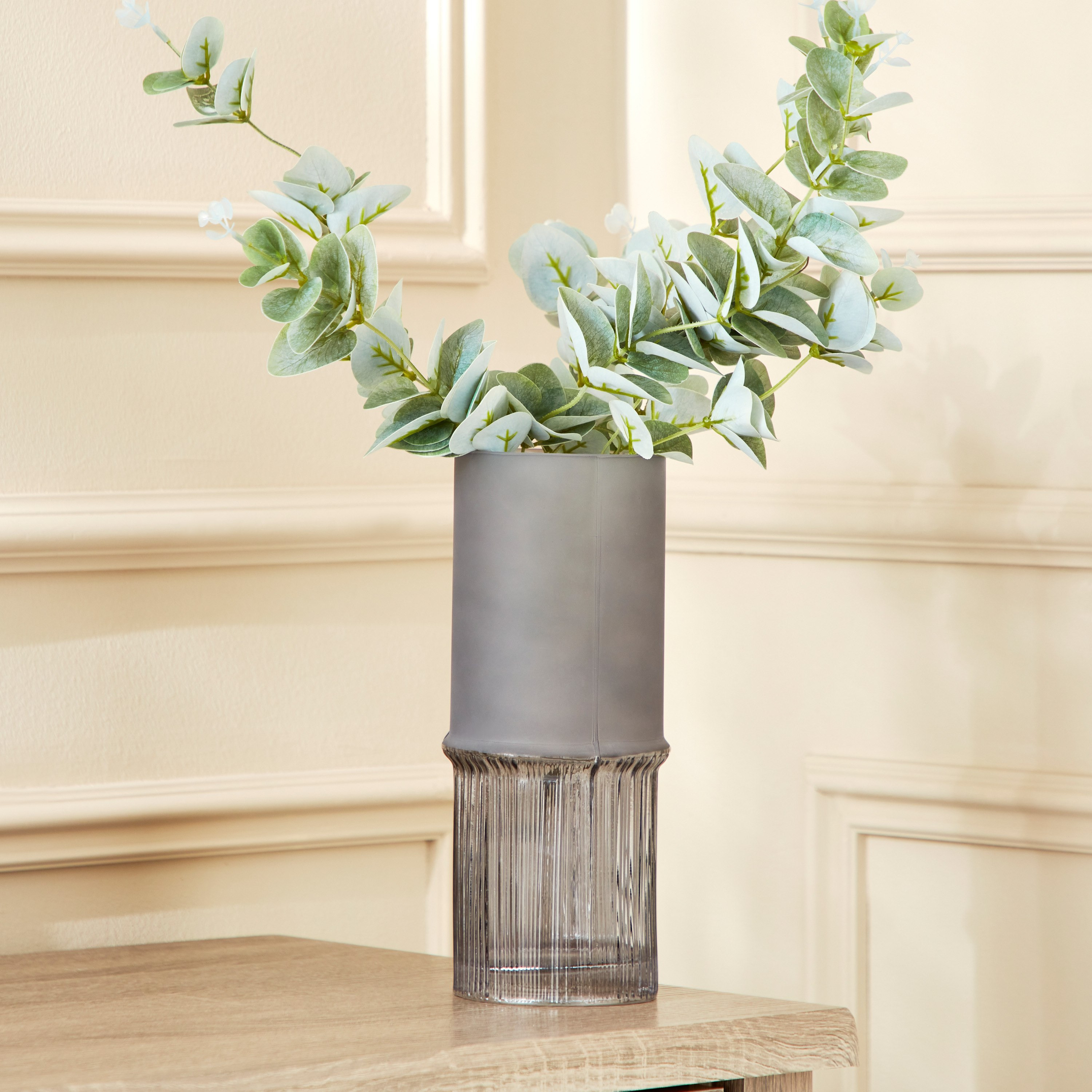 Buy Verity Brushed Glass Vase - 12x12x25 cm Online in UAE | Homebox