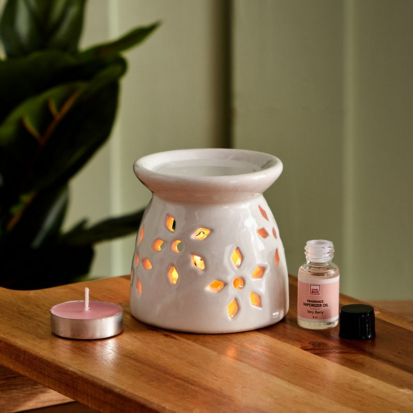 Buy Audrey 4 Piece Ceramic Very Berry Scented Oil Burner Set Online In Uae Homebox