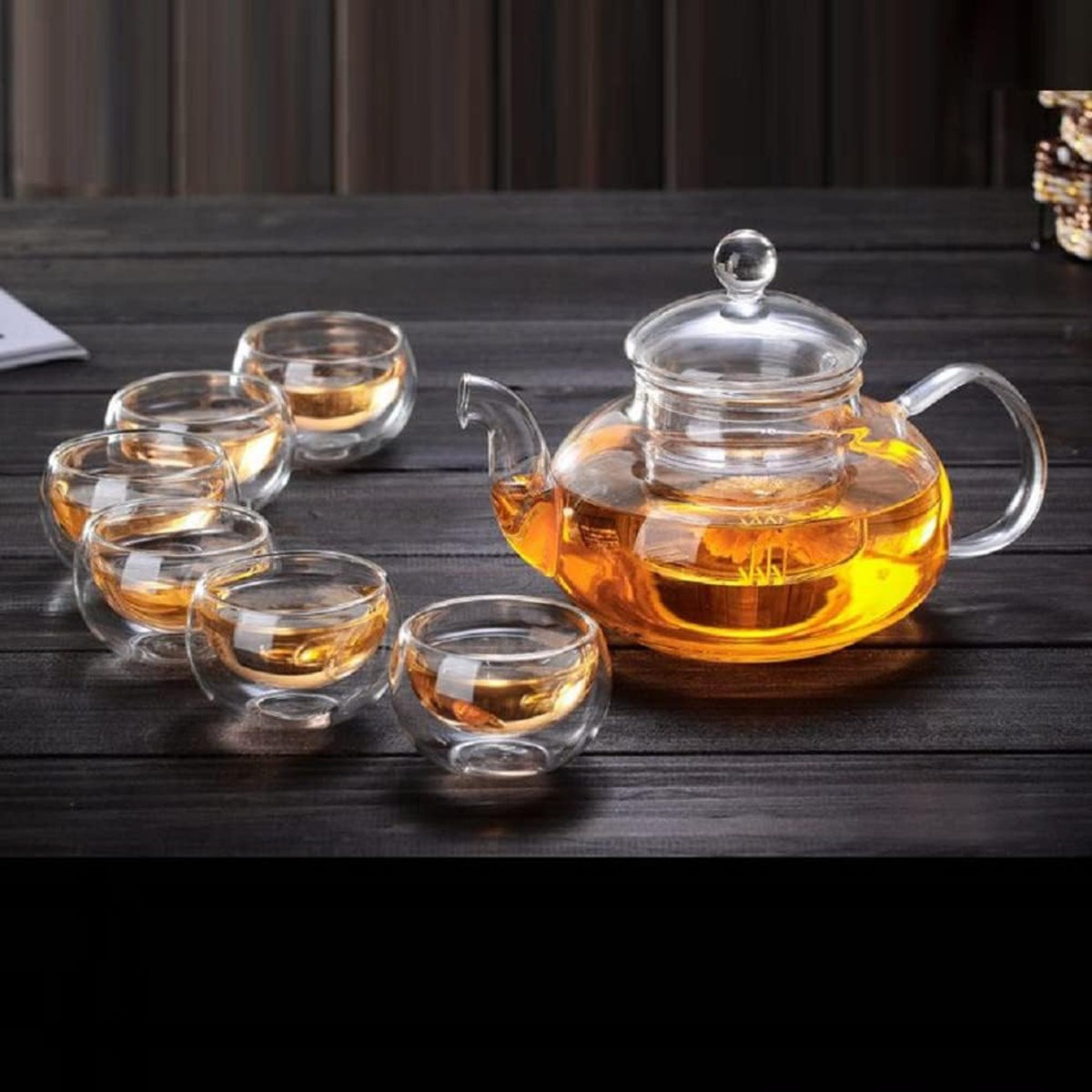 Buy Zen 7-Piece Borosilicate Glass Tea Set Online in UAE | Homebox
