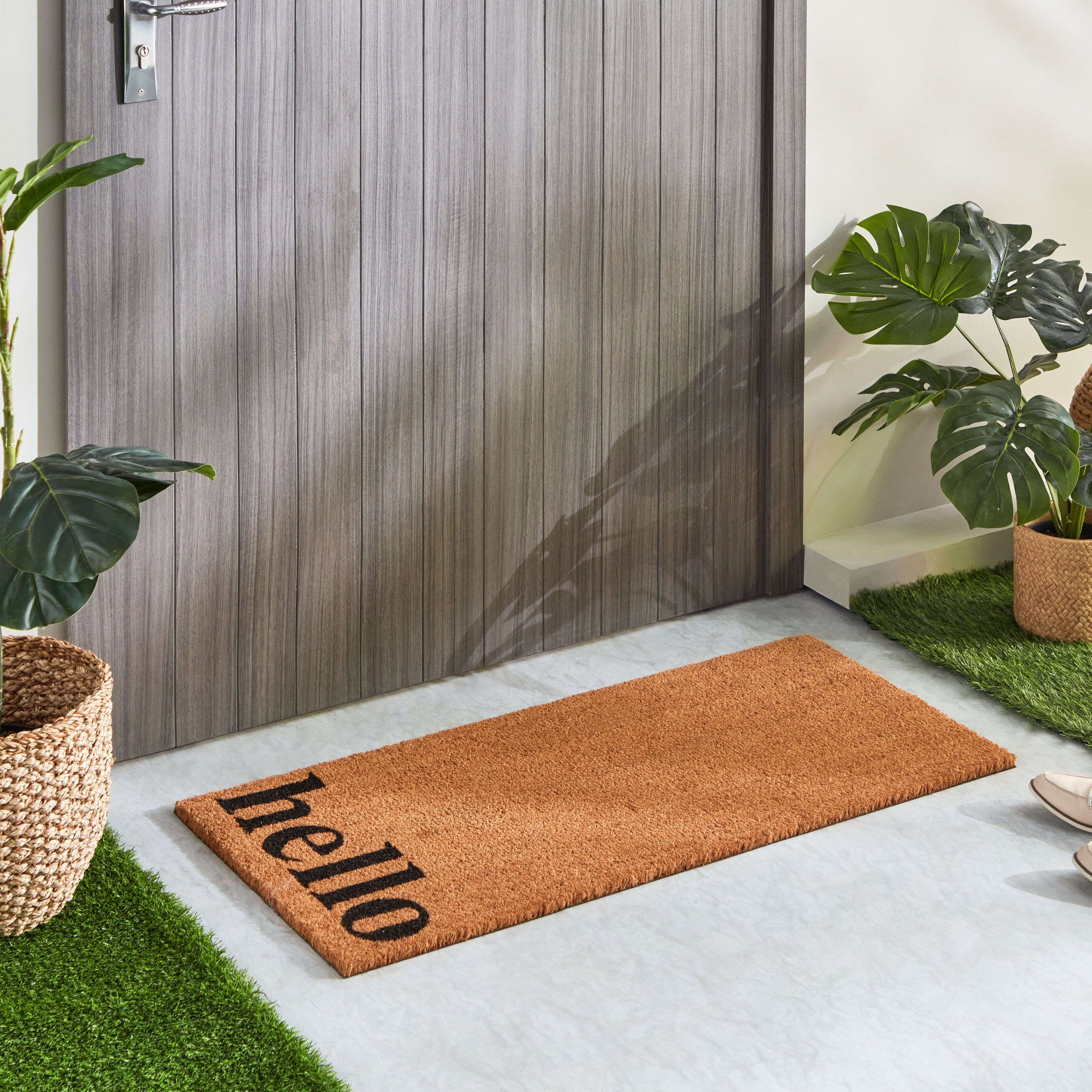 Buy Hello Print Coir Doormat with PVC Back - 45x100 cm Online in UAE ...