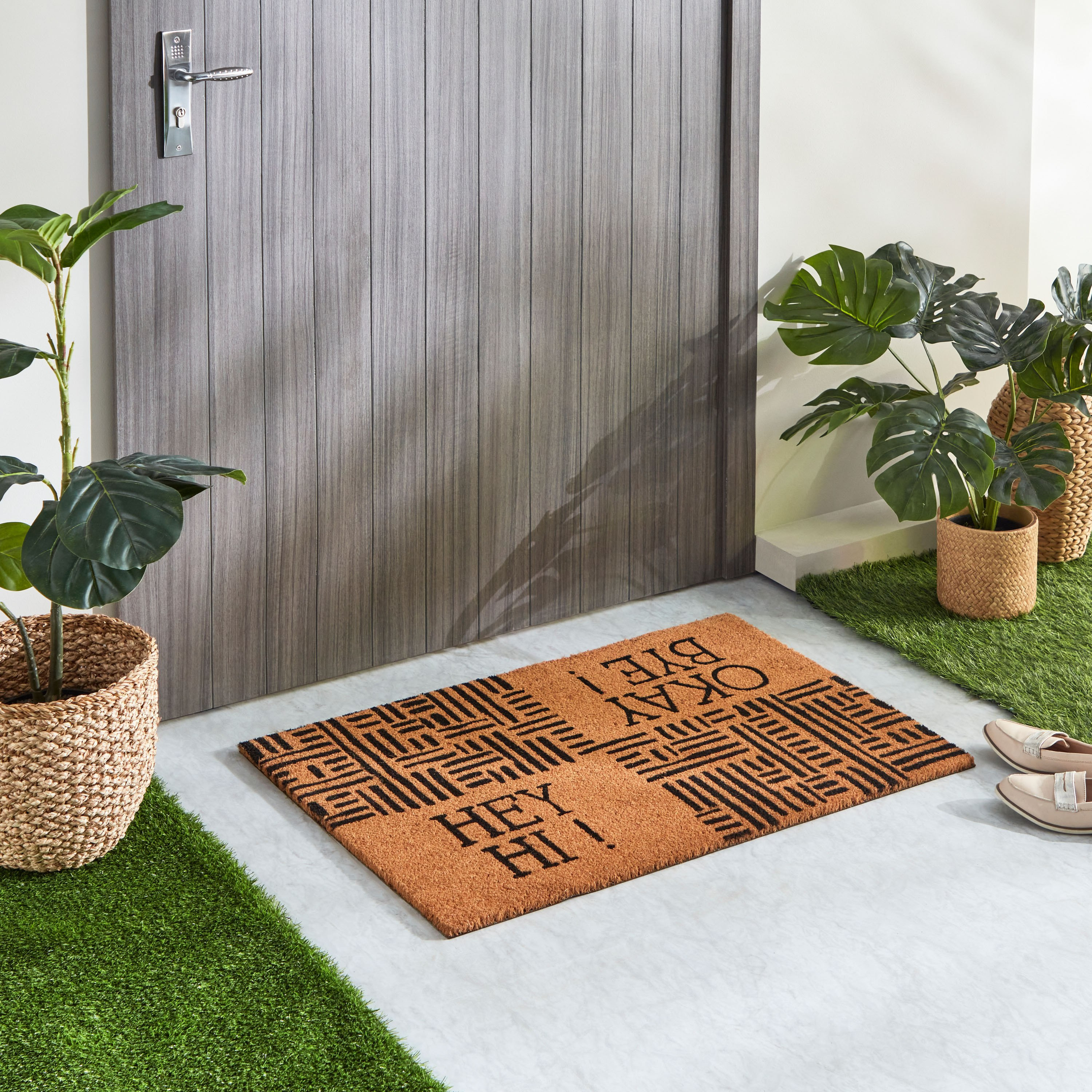 Buy Okay Print Coir Doormat with PVC Back - 60x90 cm Online in Qatar ...