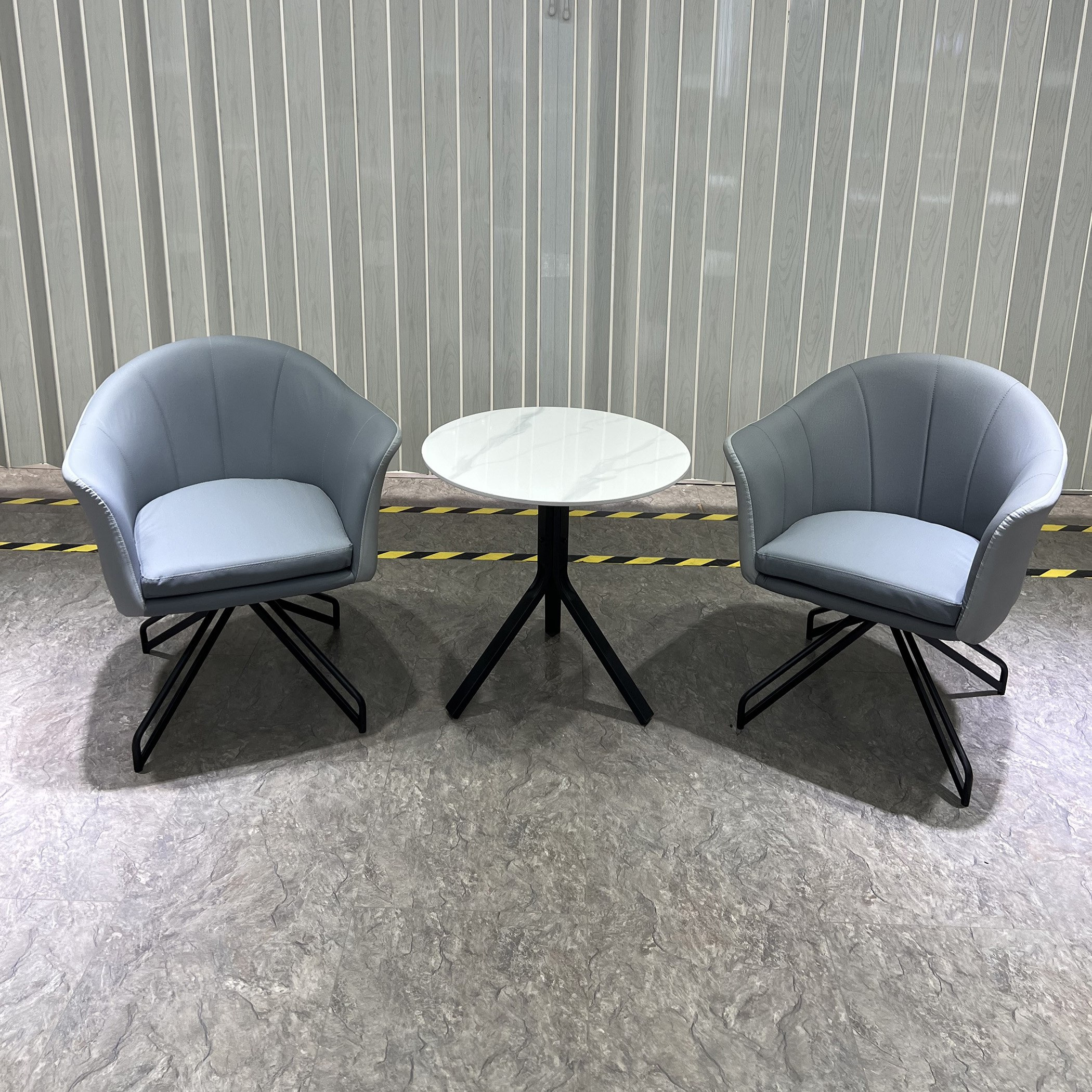 Buy Barcelona 3-Piece Tea Table and Swivel Chair Set Online in Qatar ...