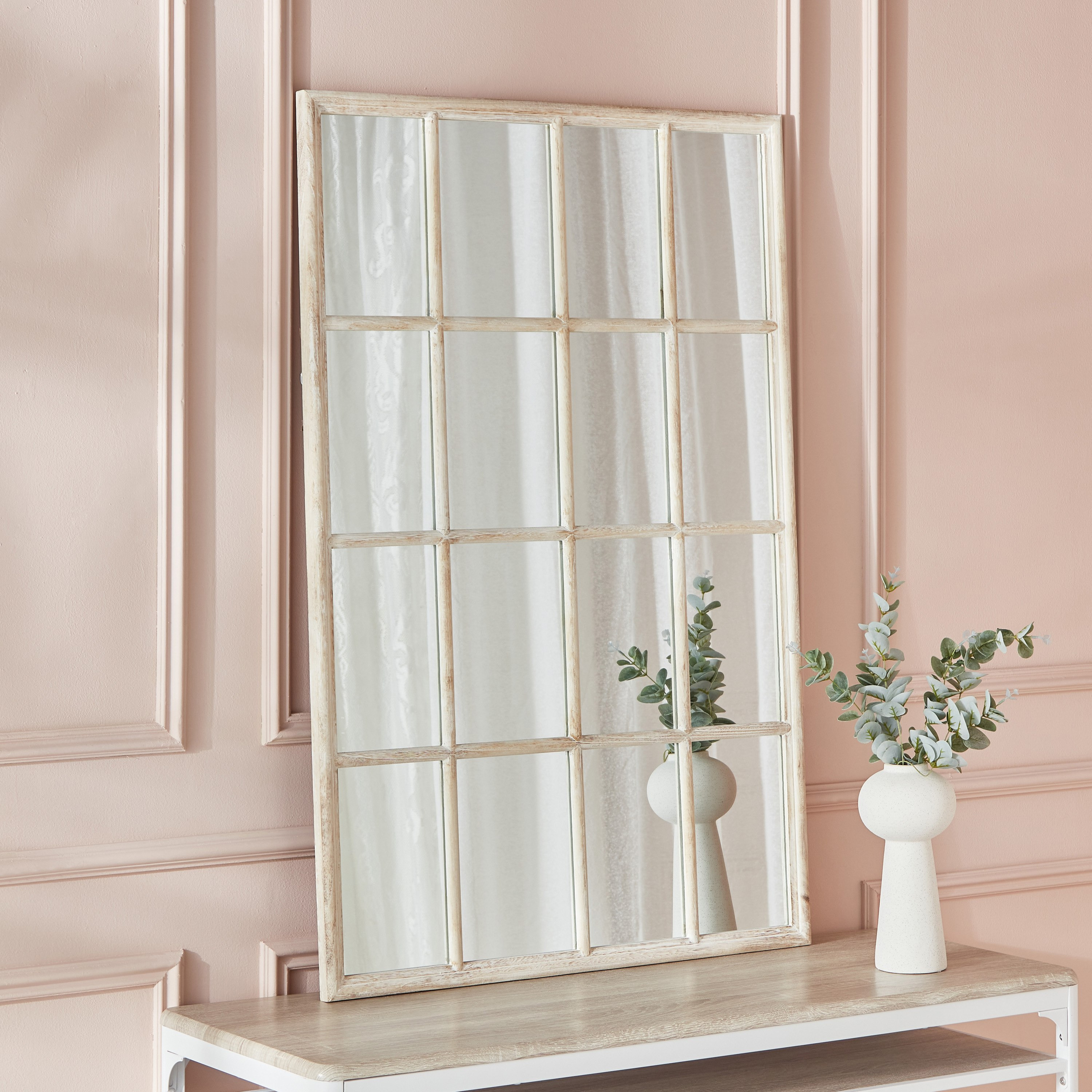 Buy Reda Wooden Large Size Frame Window Mirror - 80x120 cm Online in ...
