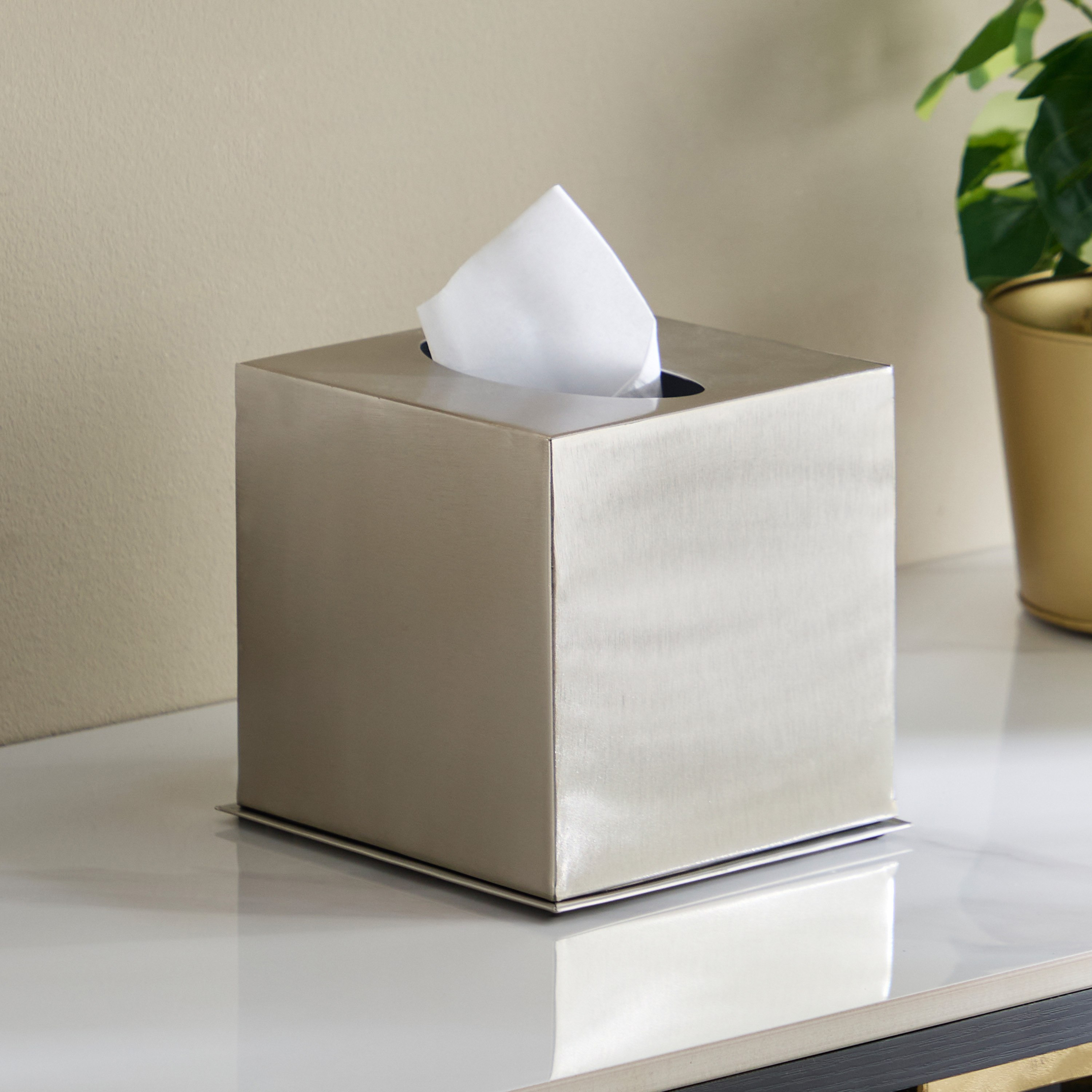 Buy Verve Metal Tissue Holder - 13x13x15 cm Online in UAE | Homebox