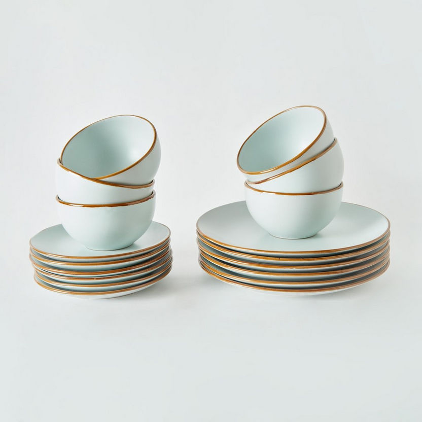 Buy Eleganza 18 Piece Stoneware Dinner Set Online In Uae Homebox