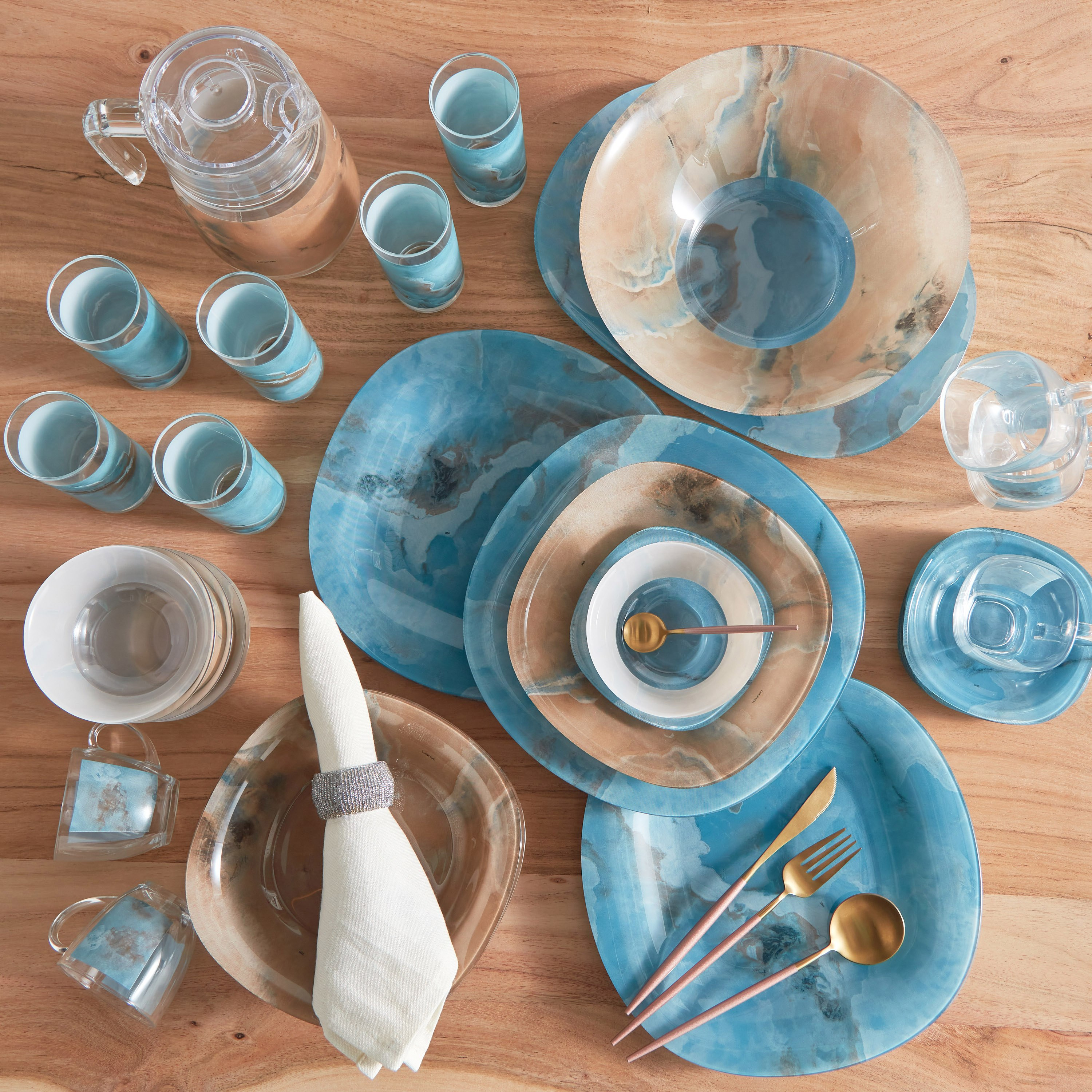 Shop Luminarc 46-Piece Glass Gismon Dinner Set - Serves 6 Online | Max UAE