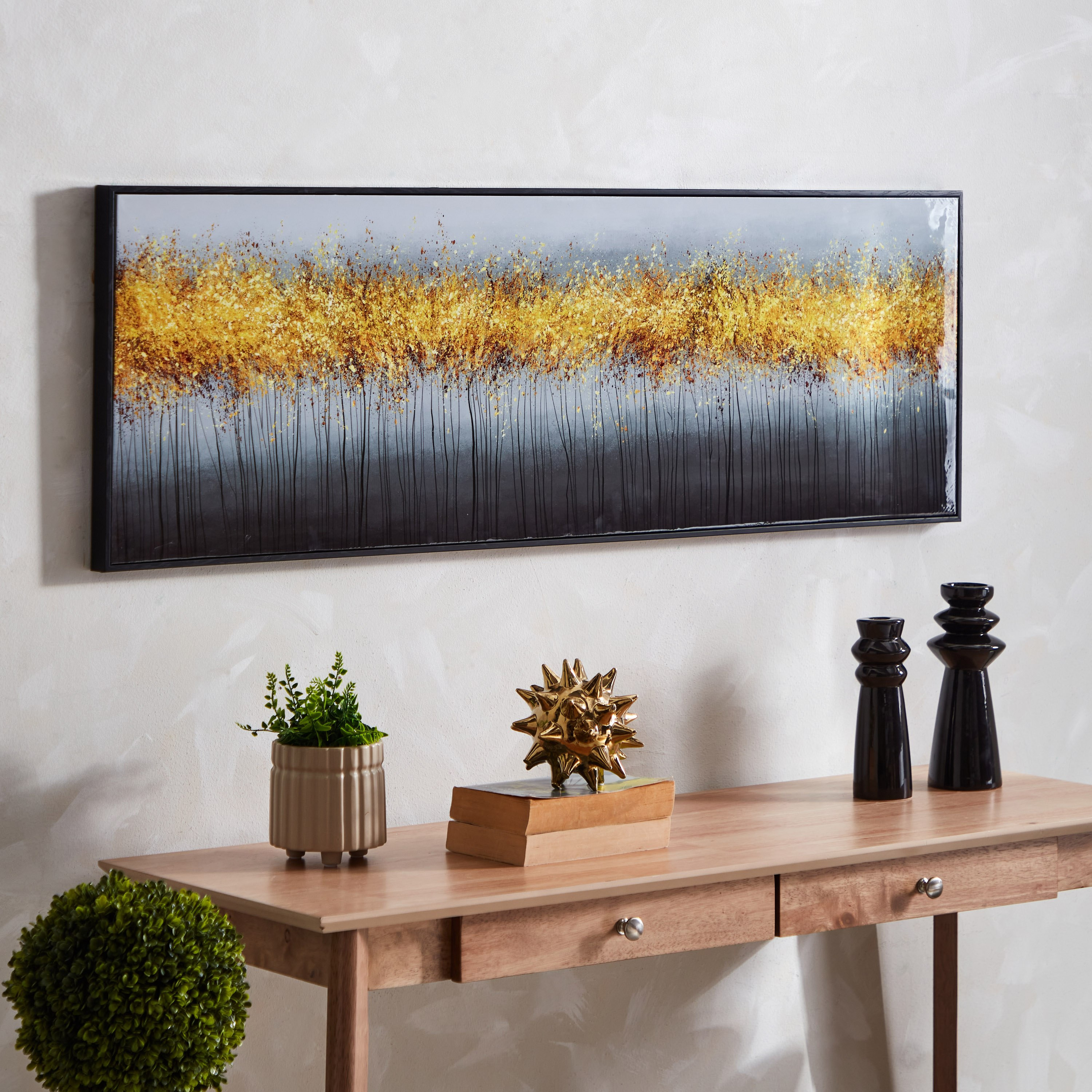 Buy Cyprus Framed Picture with ABS High Gloss Surface - 40x120x2.8 cm ...