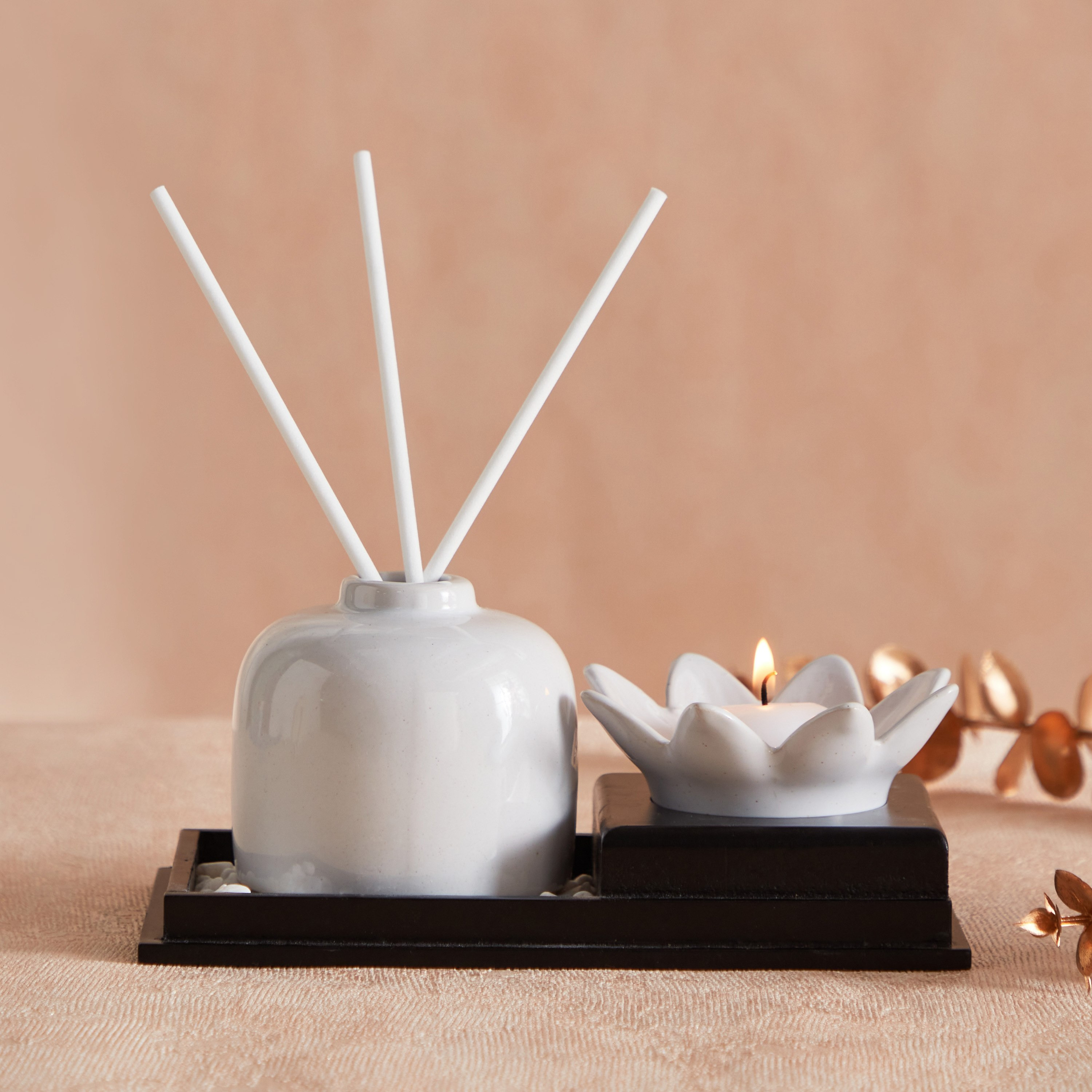 Buy Zest Ceramic 3-Piece Diffuser Set Online in KSA | Homebox