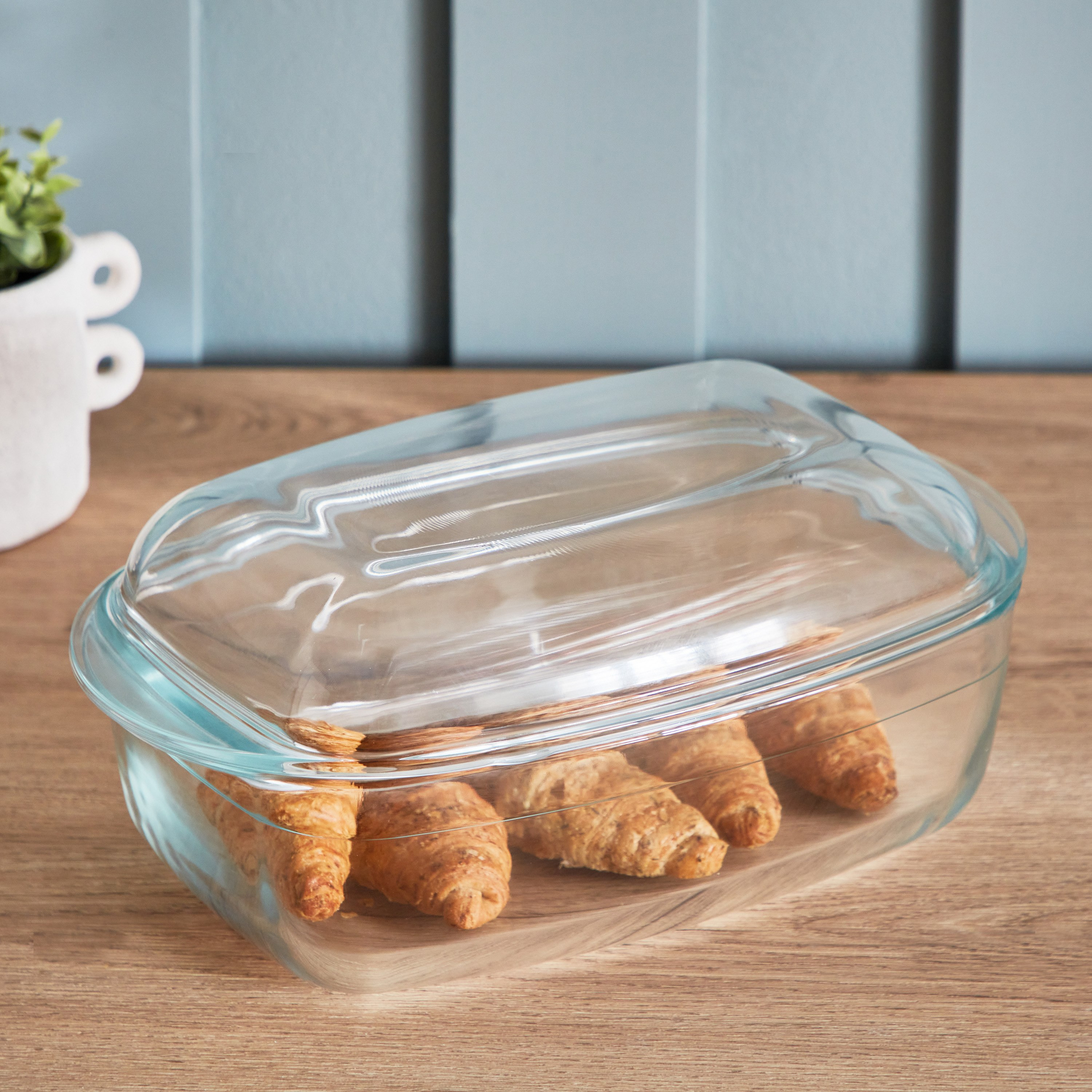 Buy Taliona Glass Rectangle Casserole with Lid - 4.5 L Online in UAE ...