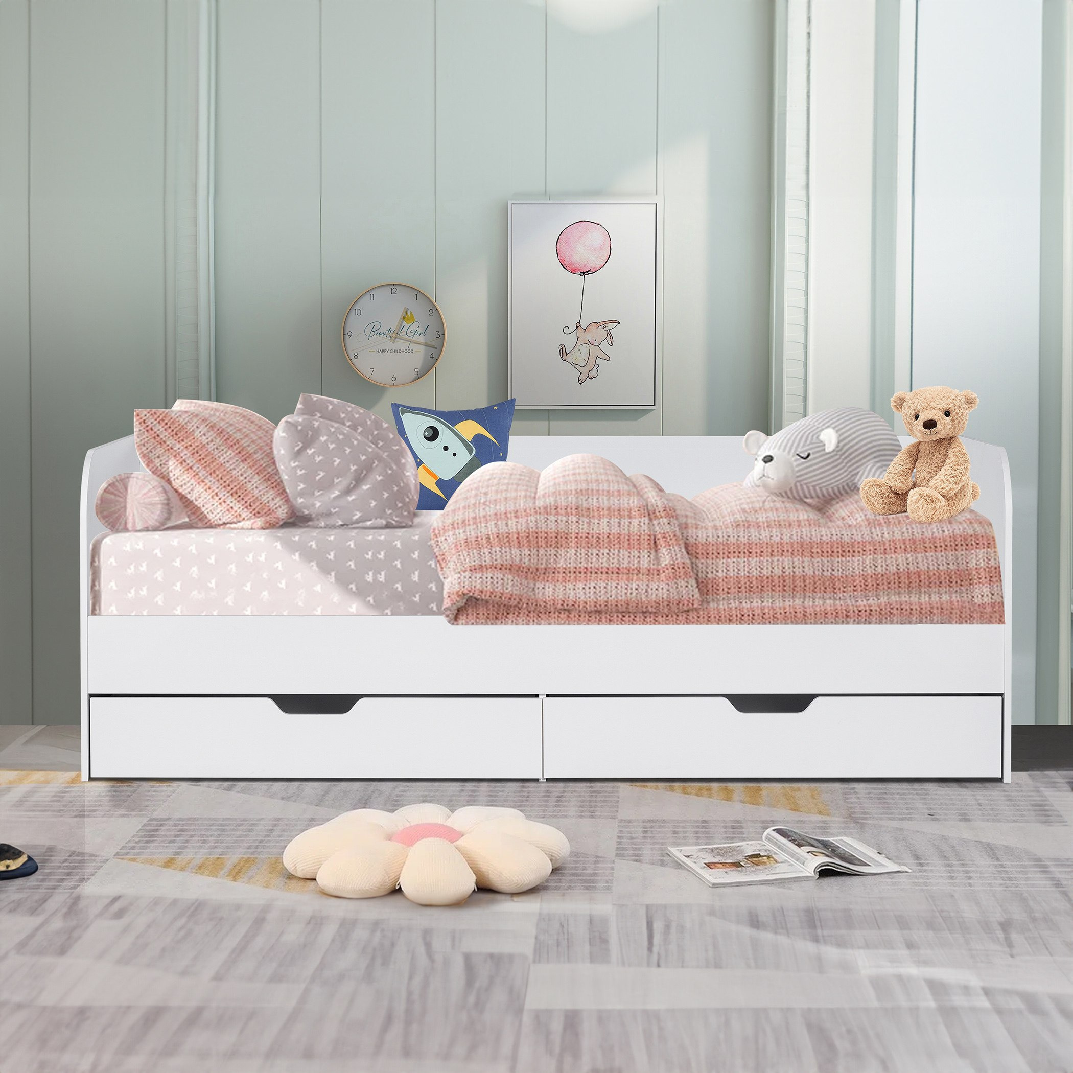 Buy Vanilla Single Day Bed with 2 Drawers - 90x200 cm Online in UAE ...