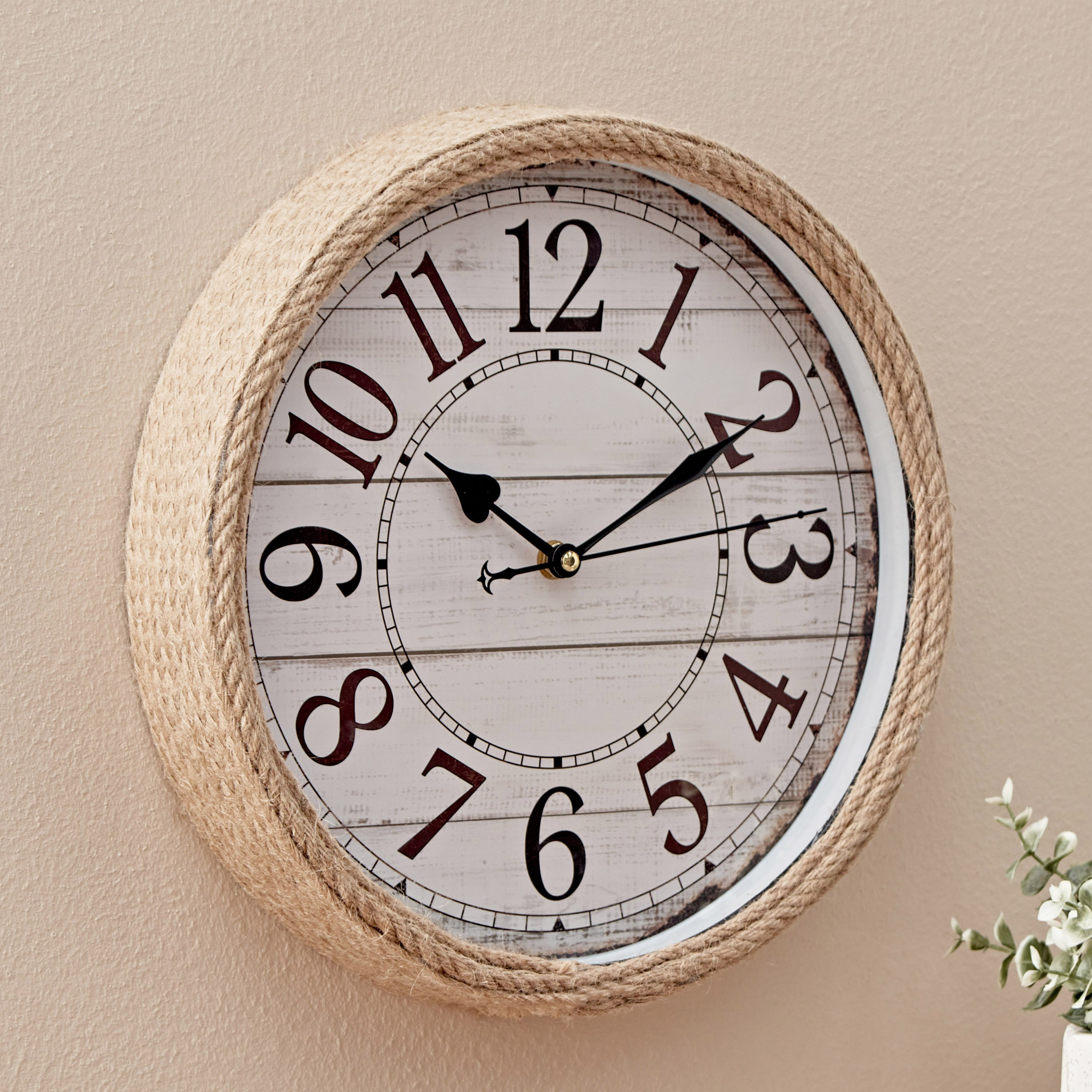 Shop Saratoga Clock with Hemp Rope - 31.5x5.5 cm Online | Max UAE
