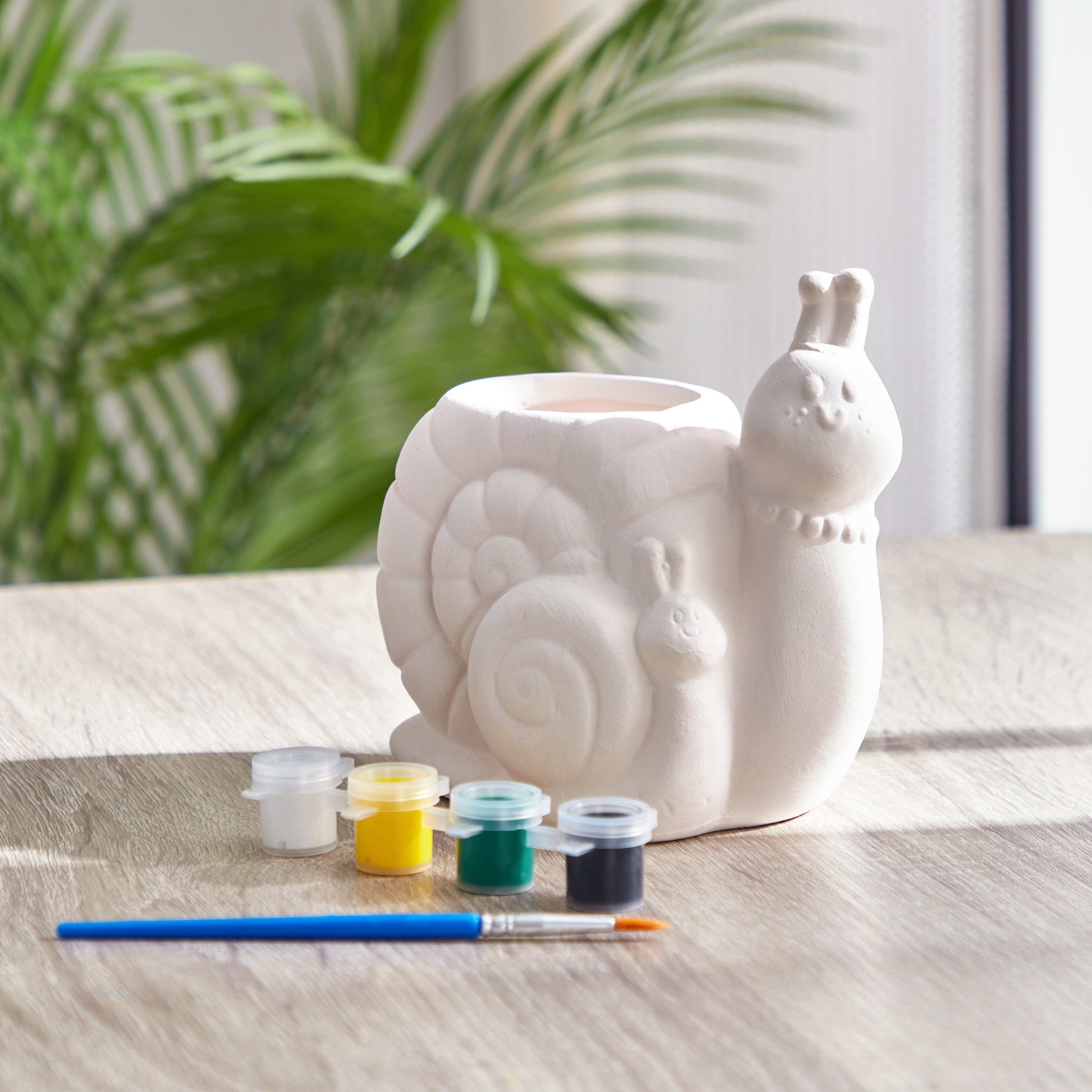 Buy Snail DIY Ceramic Flower Pot with Colors Online in KSA | Homebox