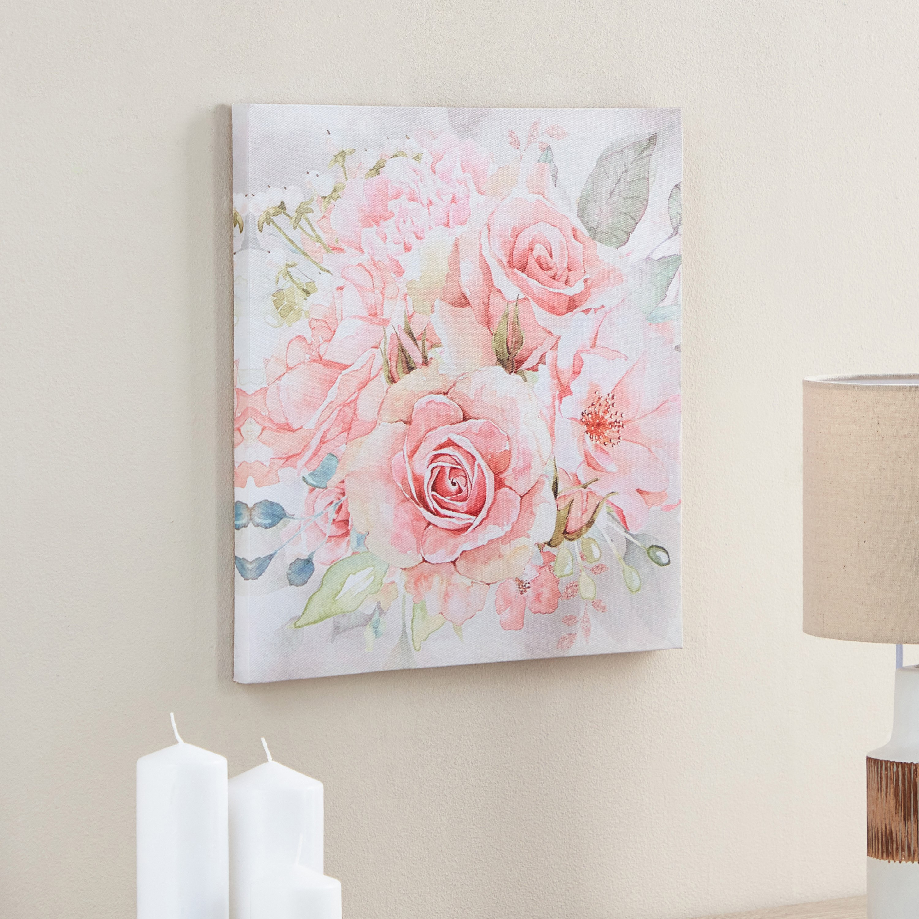 Buy Elmer Canvas Flowers Printed Framed Picture - 40x40x1.8 cm Online ...