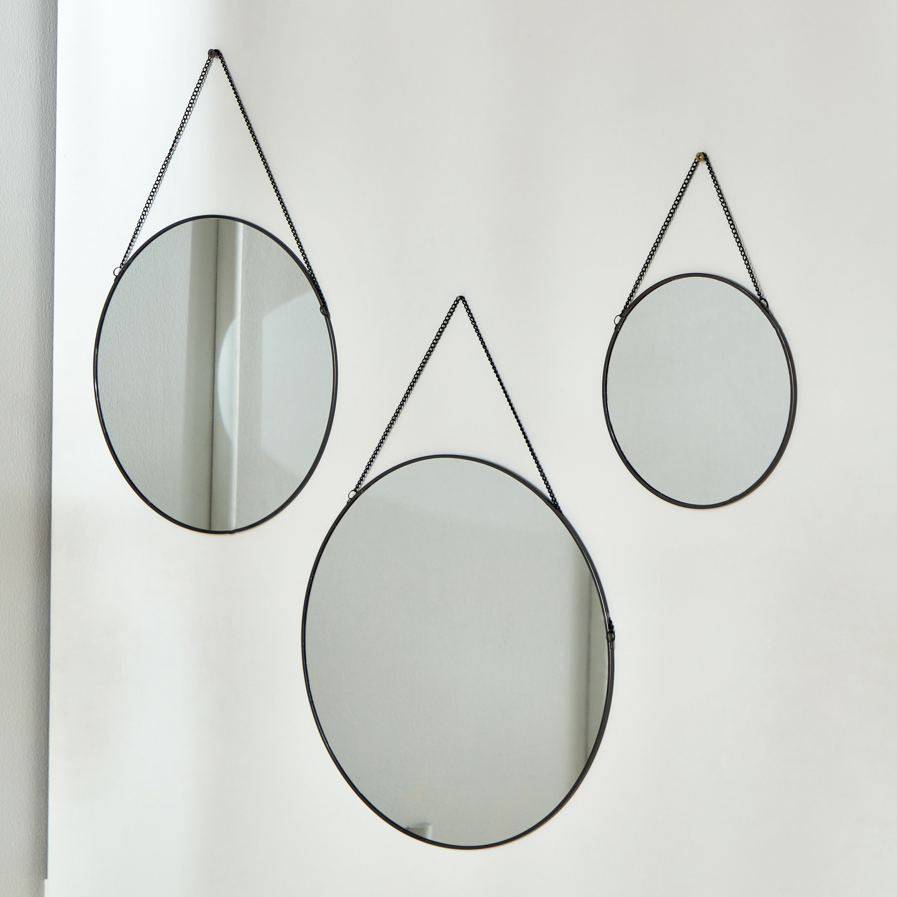 Buy Urus Wall Mirrors with Chain - Set of 3 Online in Bahrain | Homebox