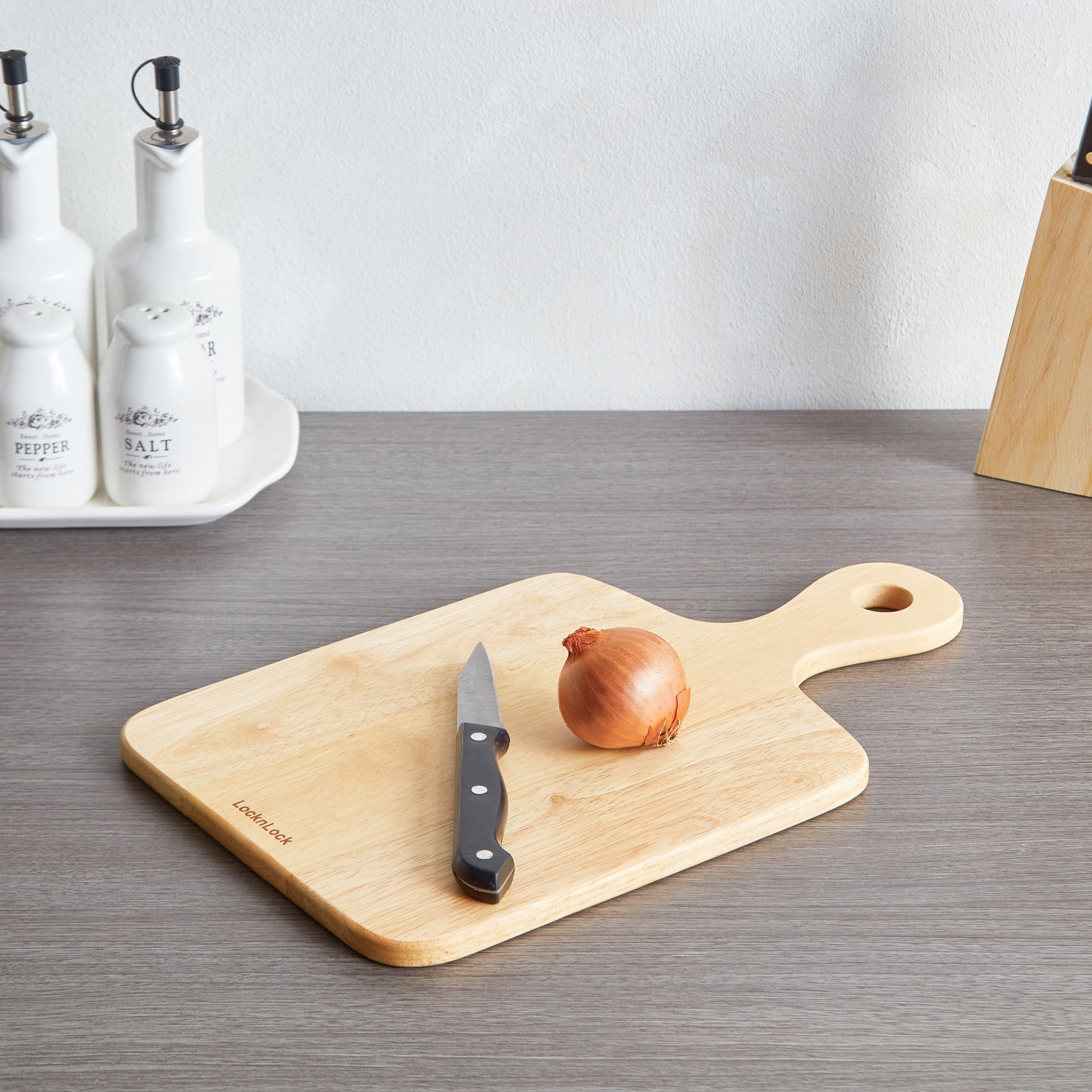 Buy Lock & Lock Ping Pong Wooden Cutting Board - 35x21x1.2 cm Online in ...