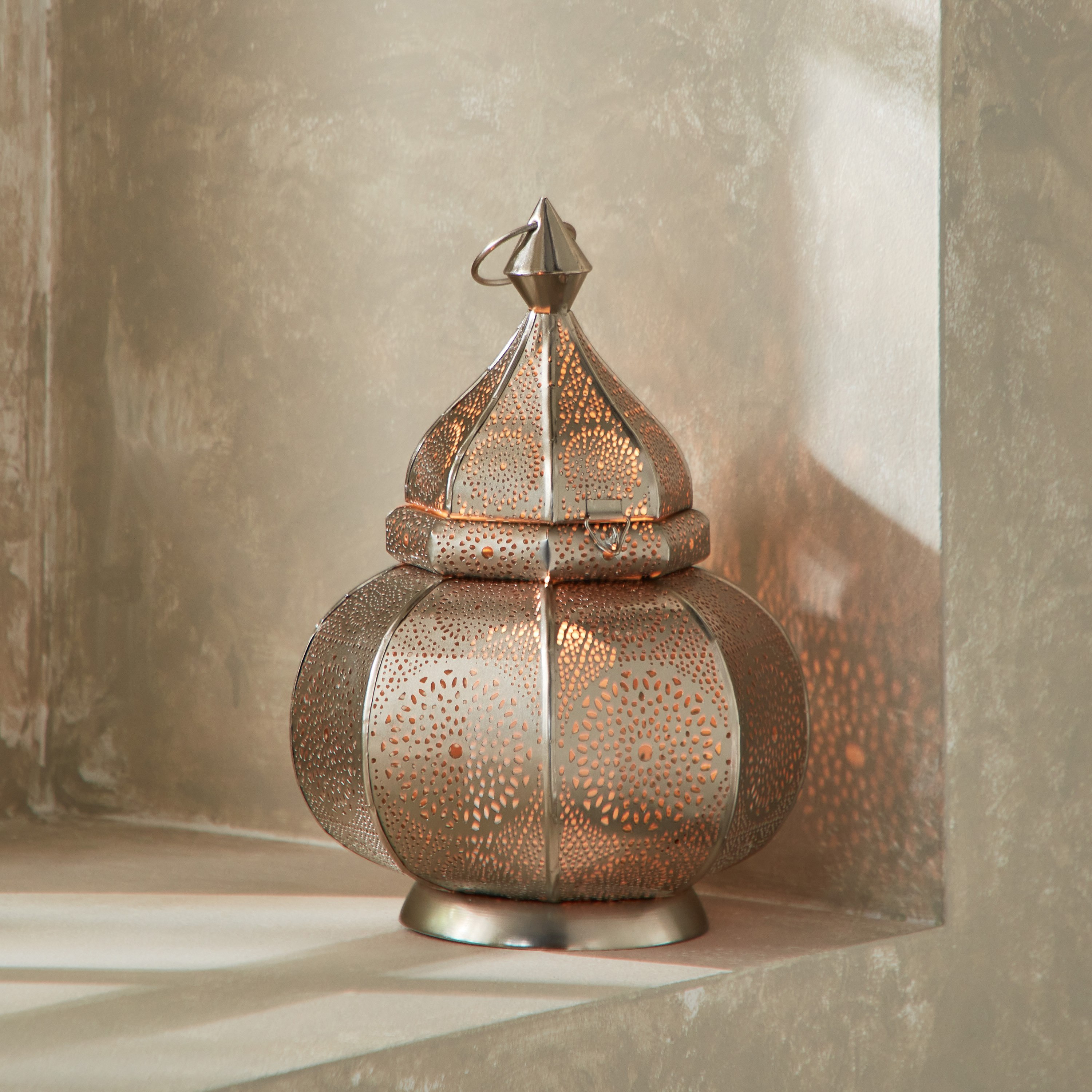 Buy Isaba Metal Dome Cutwork Lantern - 18x18x28 cm Online in UAE | Homebox