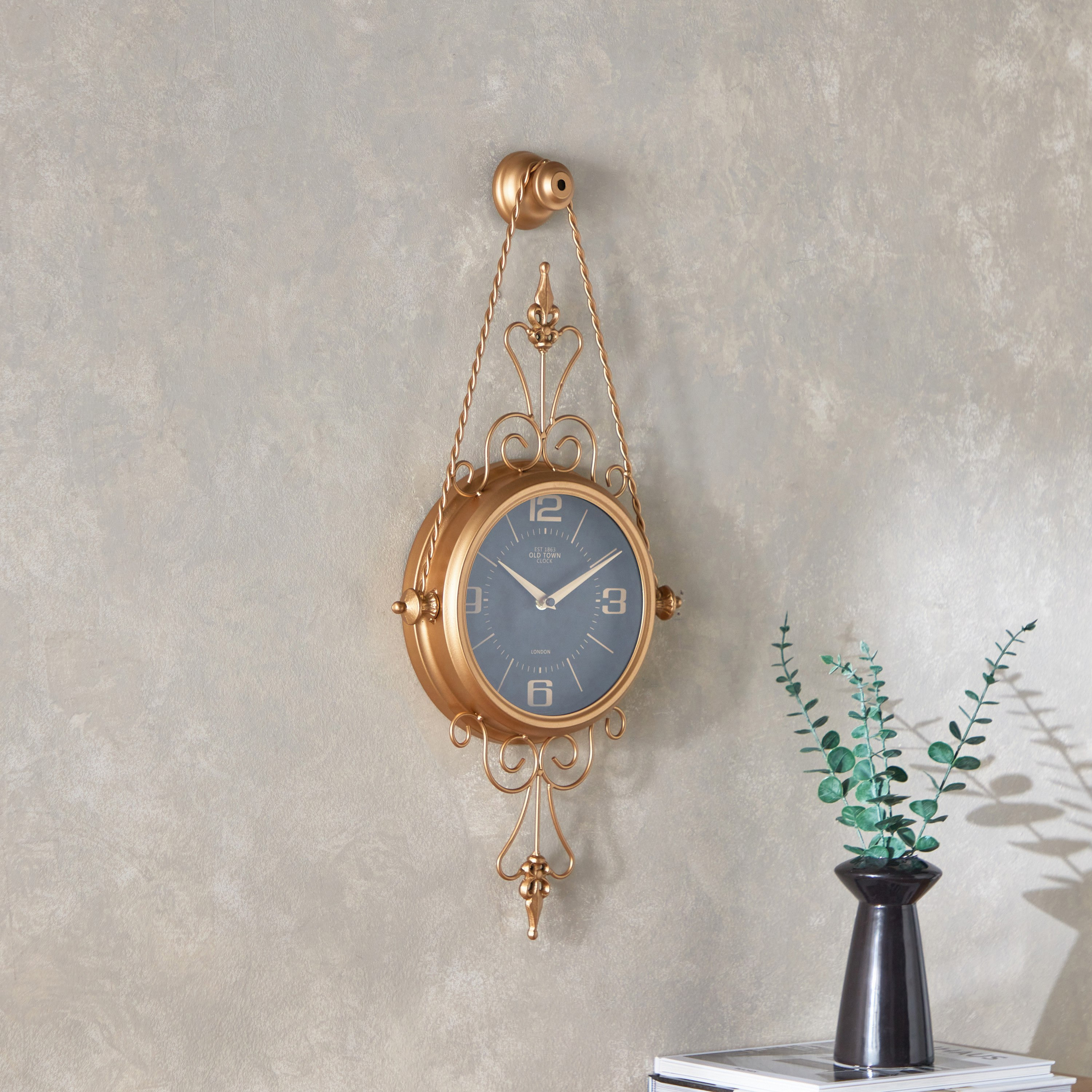 Buy Zeal Metal Wall Clock - 30x7.5x63.5 cm Online in UAE | Homebox