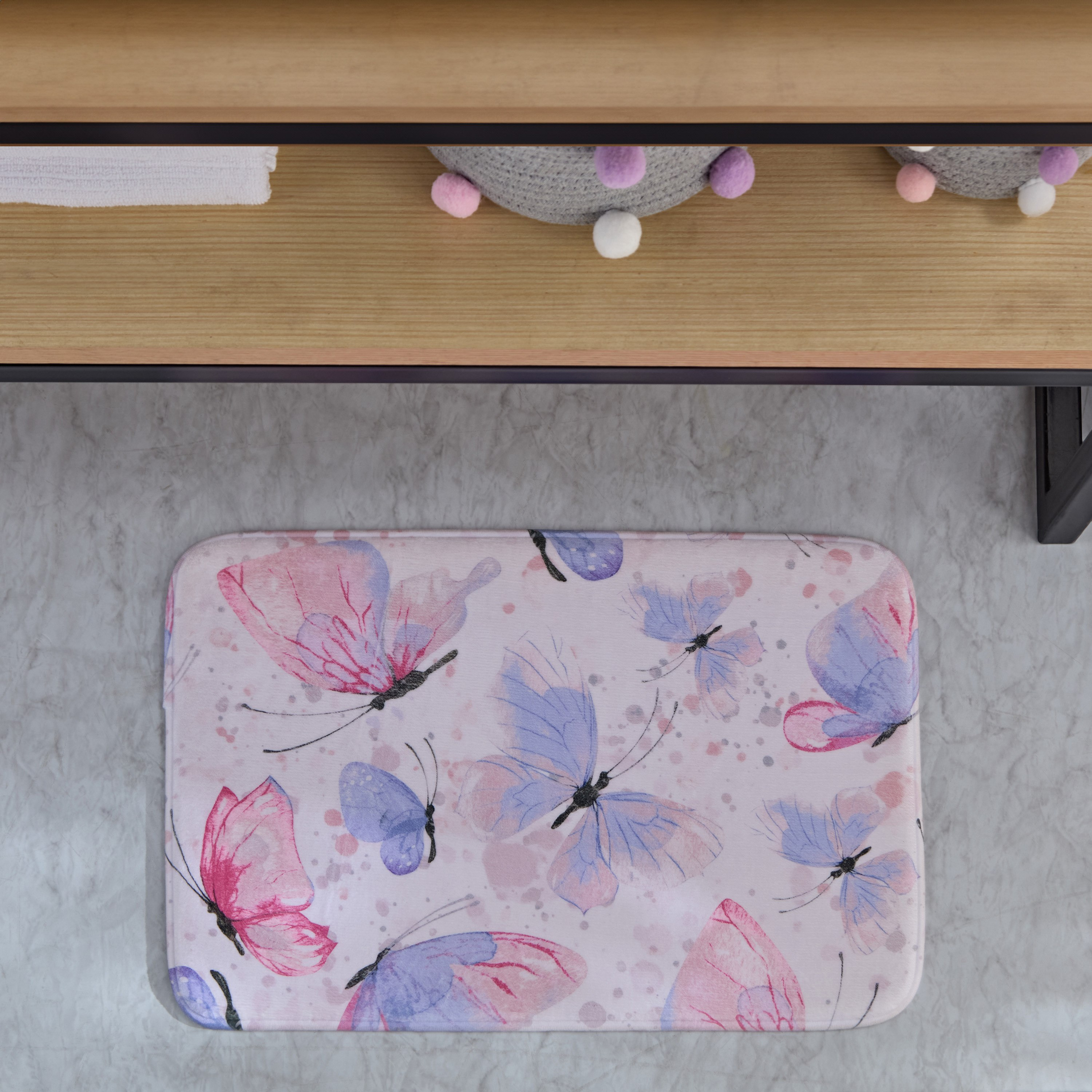 Buy Flutterby Gwen Butterfly Foam Bath Mat - 40x60 cm Online in UAE | Homebox