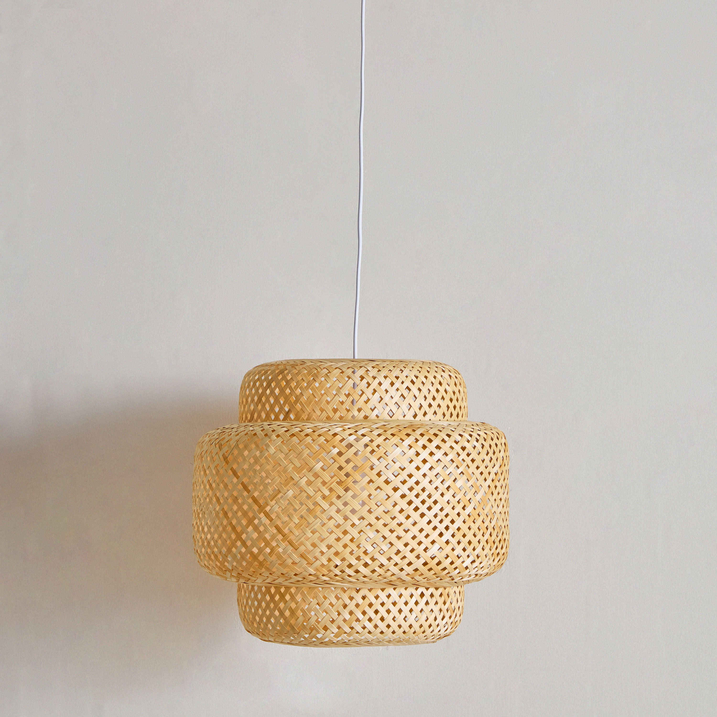 Buy Naturel Bamboo Pendant Ceiling Lamp with Cable - 42x37cm Online in ...