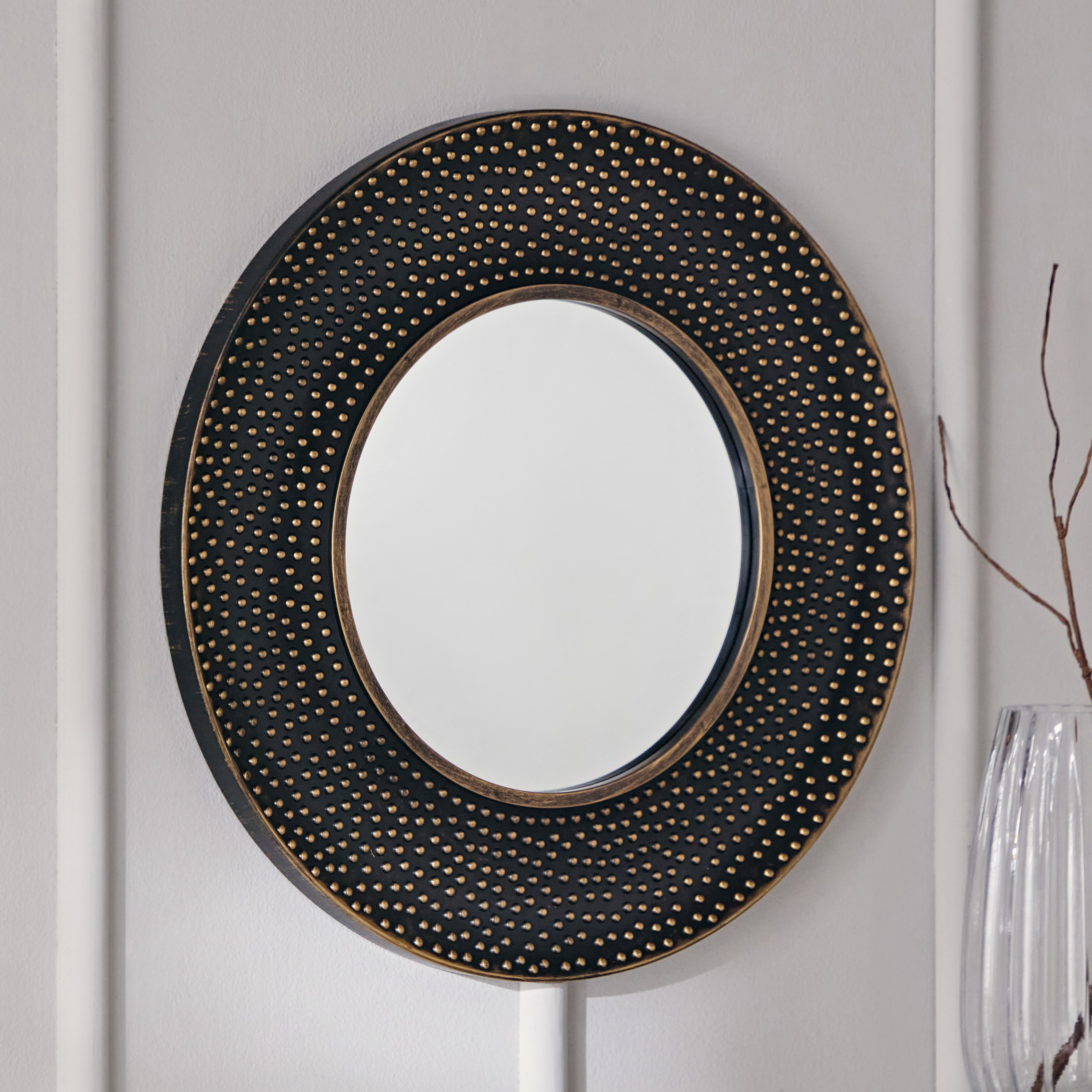 Buy Angelus Round Mirror - 50x50x2.4 cm Online in UAE | Homebox