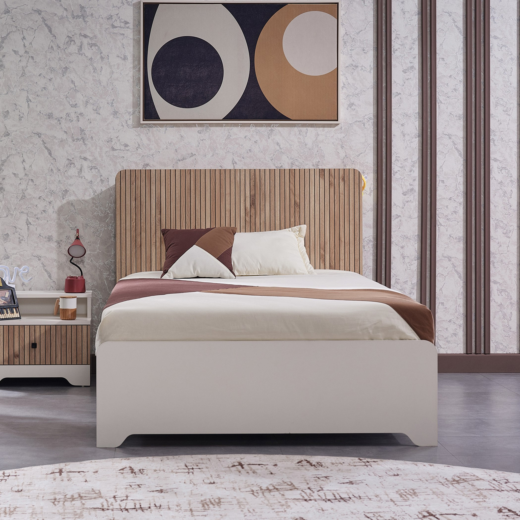 Buy Polo Smart Twin Bed with Headboard Storage - 120x200 cm Online in ...
