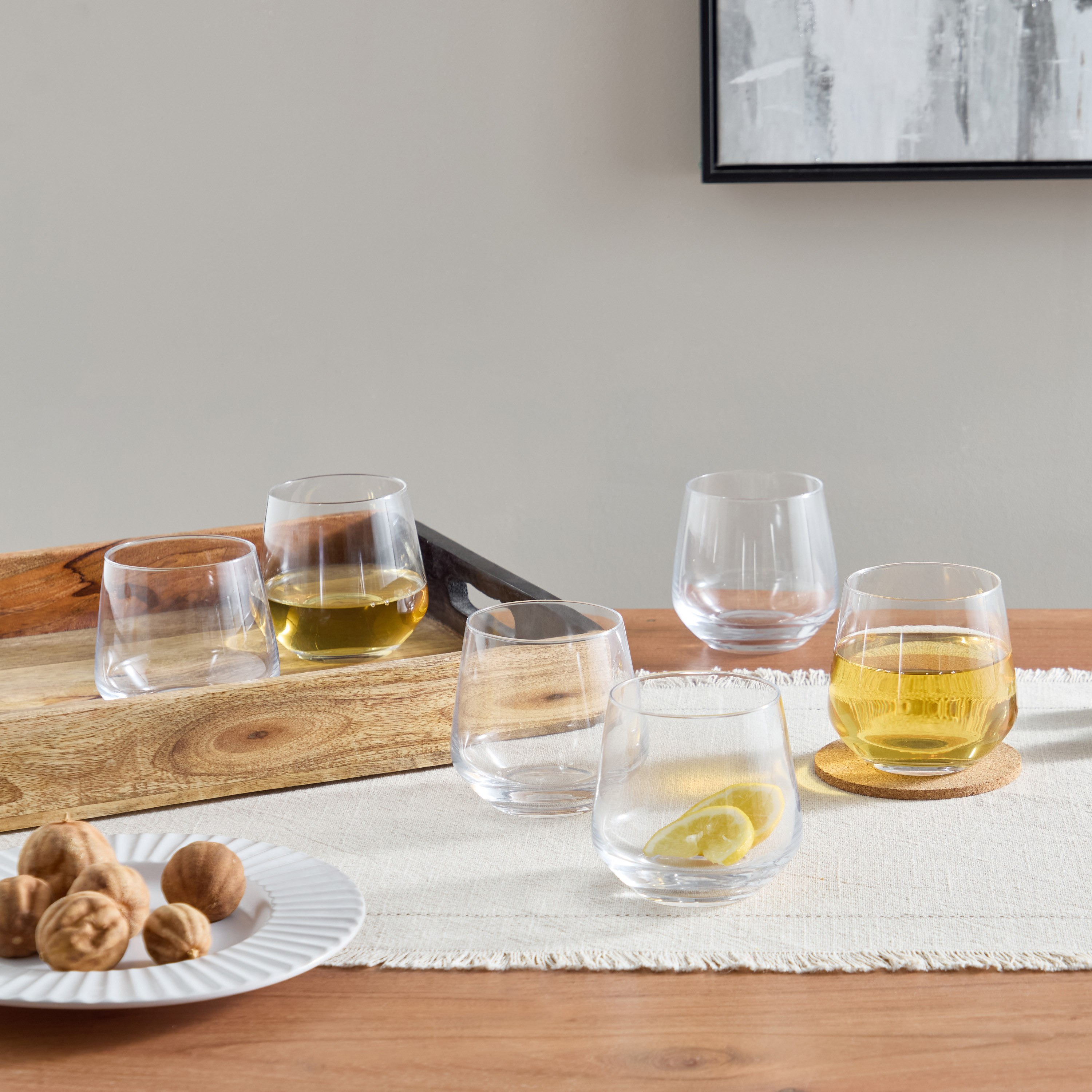 Buy Aqua 6-Piece Crystal DOF Glass Set - 380 ml Online in UAE | Homebox
