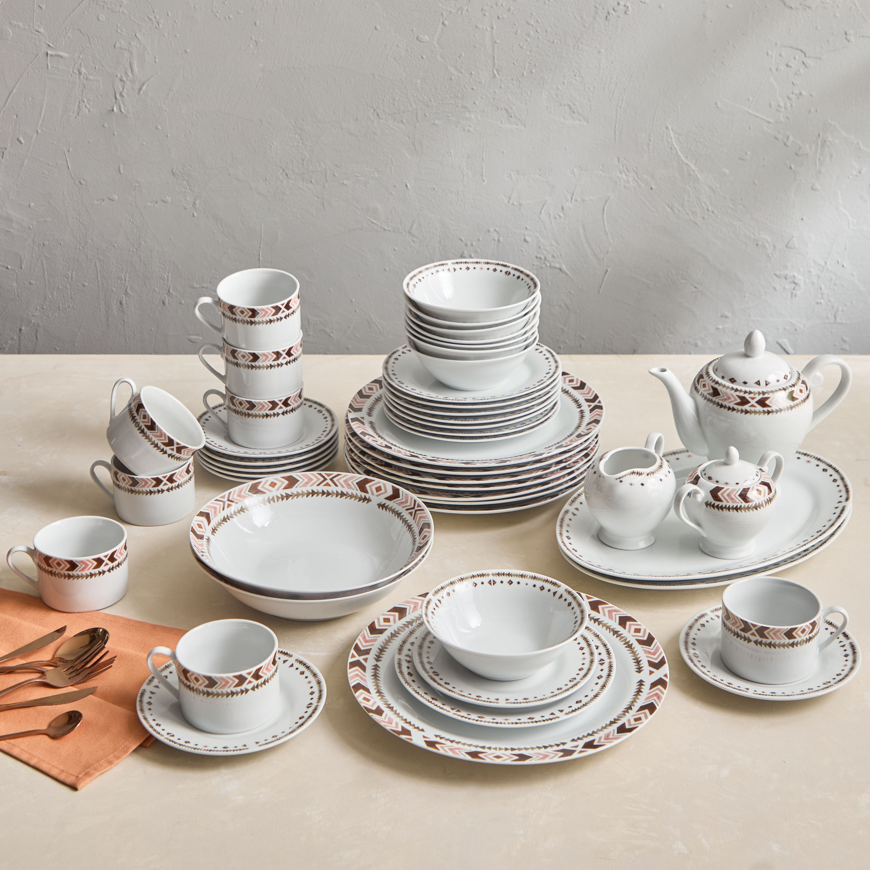 Buy Ikat 49-Piece Dinner Set - Serves 8 Online in UAE | Homebox