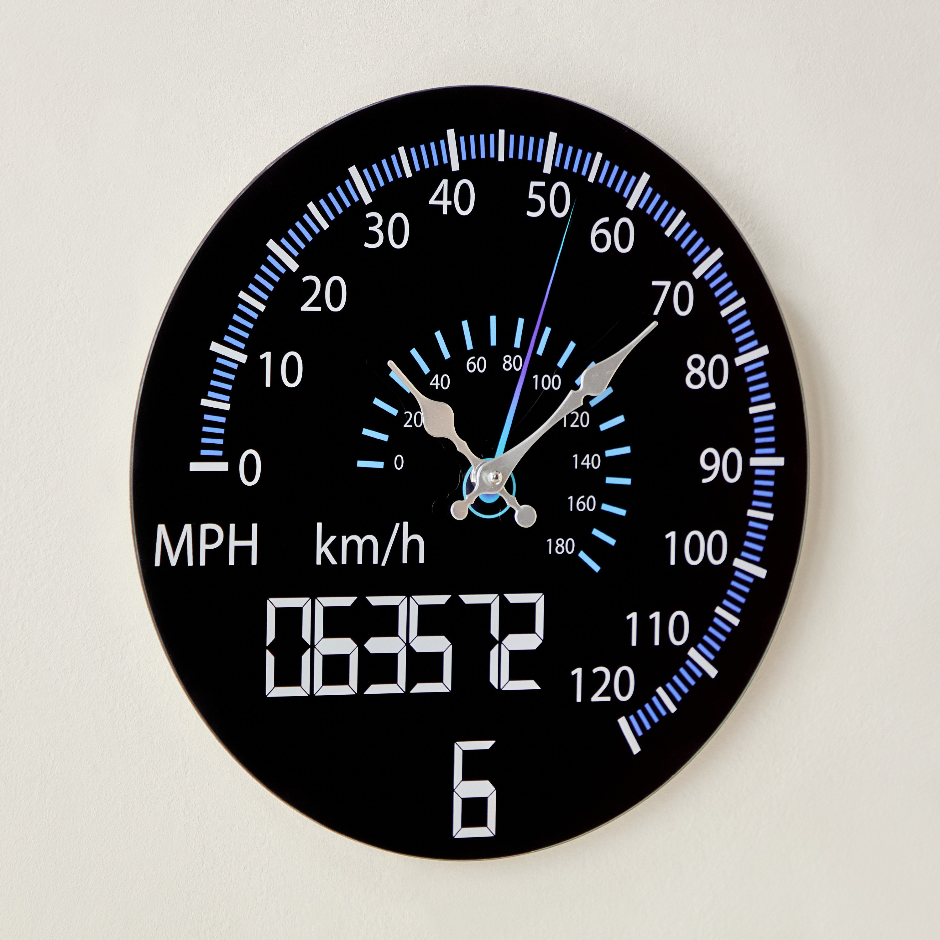 Buy Fero Speedometer Clock with Tinted Glass - 38x4.5x38 cm Online in ...