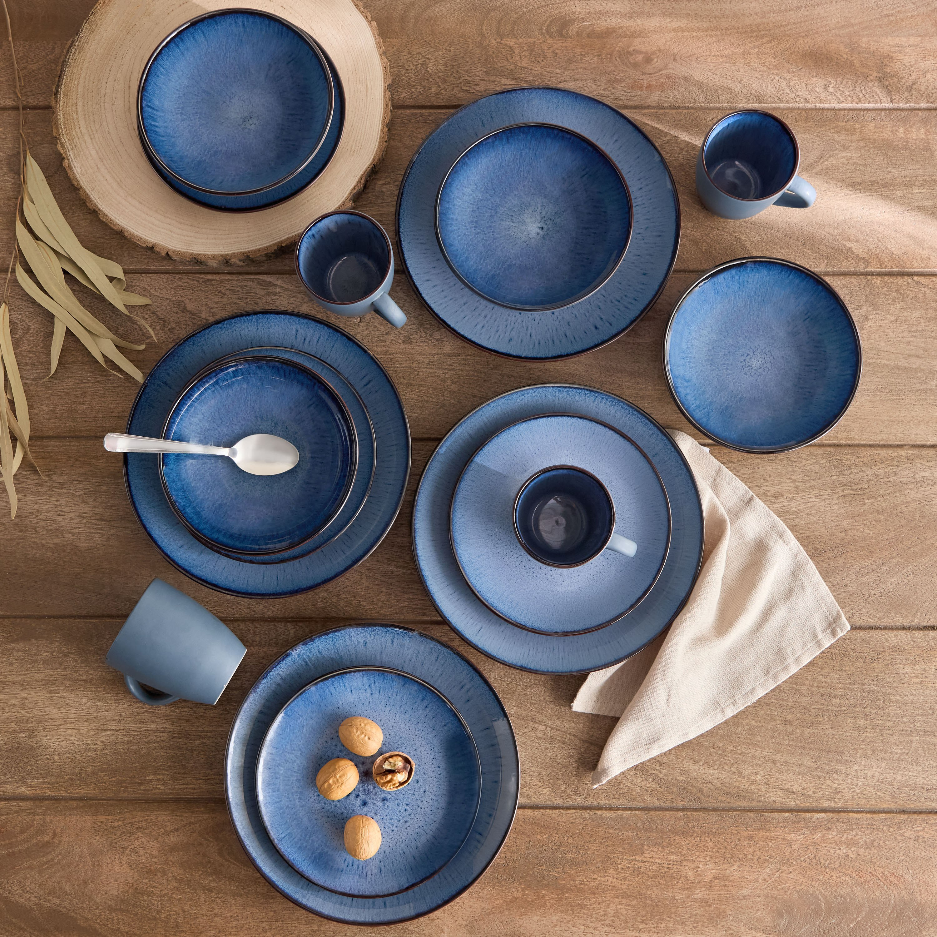 Buy Heran 16-Piece Stoneware Dinner Set - Serves 4 Online in UAE | Homebox