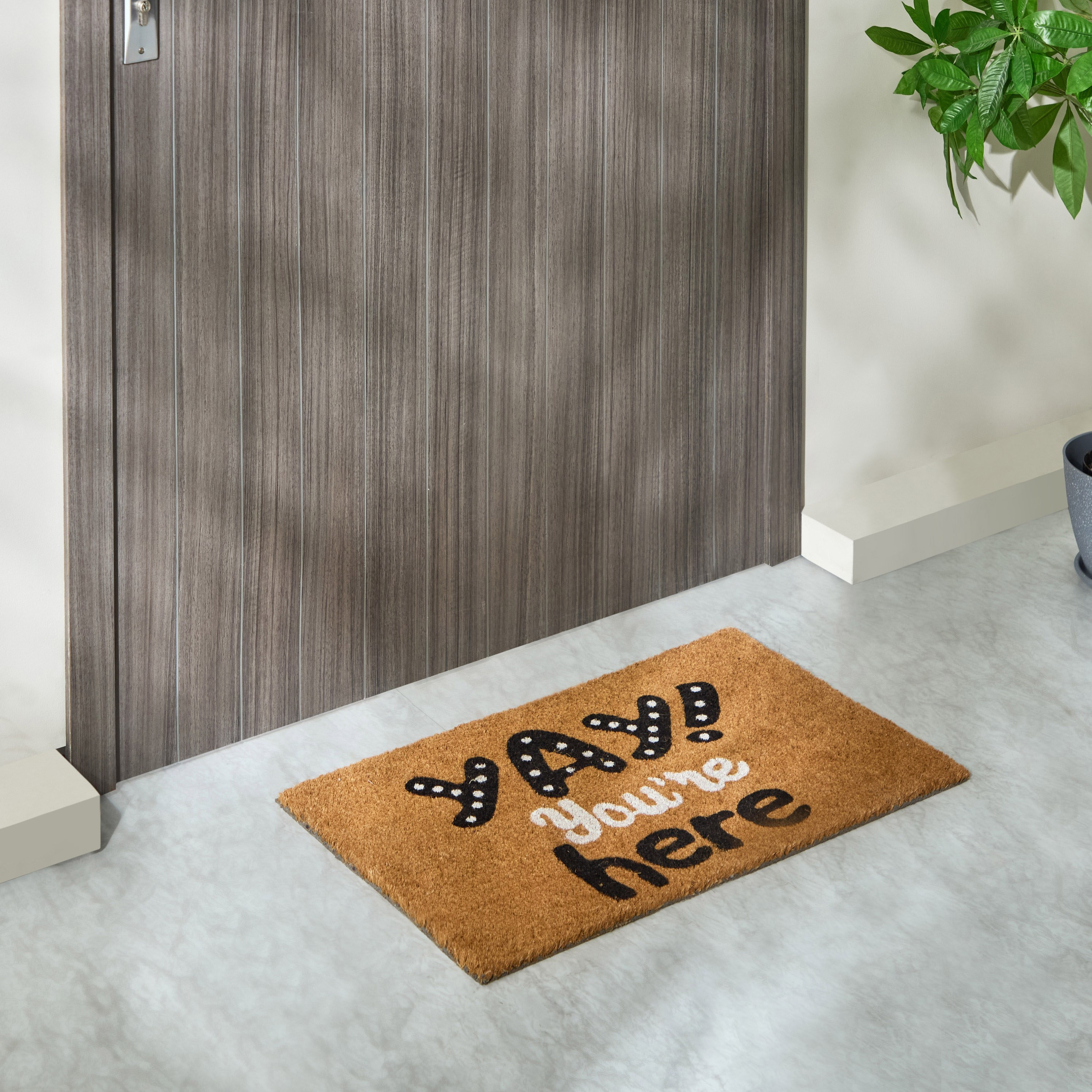 Buy Yay Printed Coir Doormat with Latex Back - 40x75 cm Online in Qatar ...